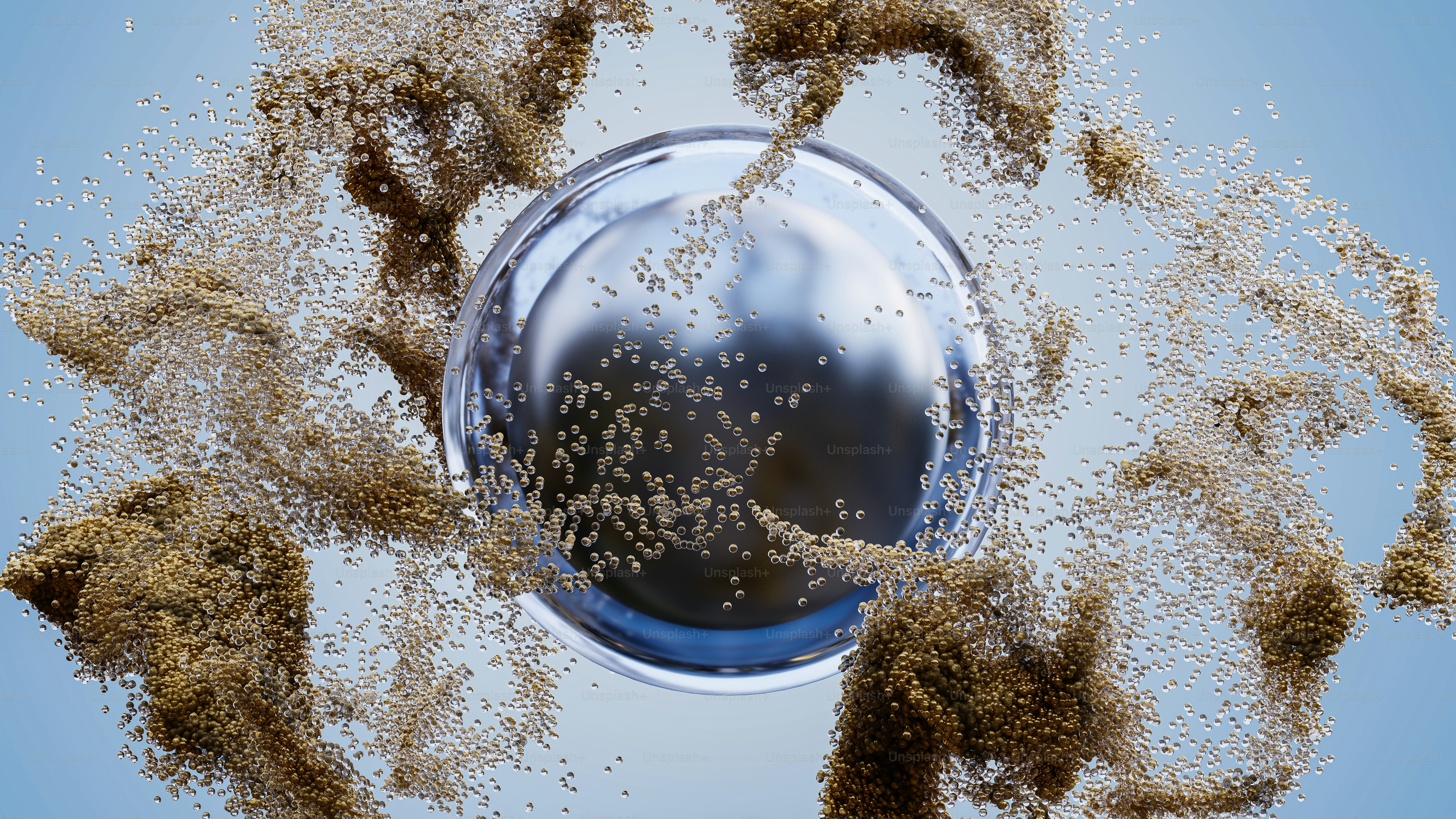 Un montón de cosas marrones flotando en el aire foto – Imagen de ...