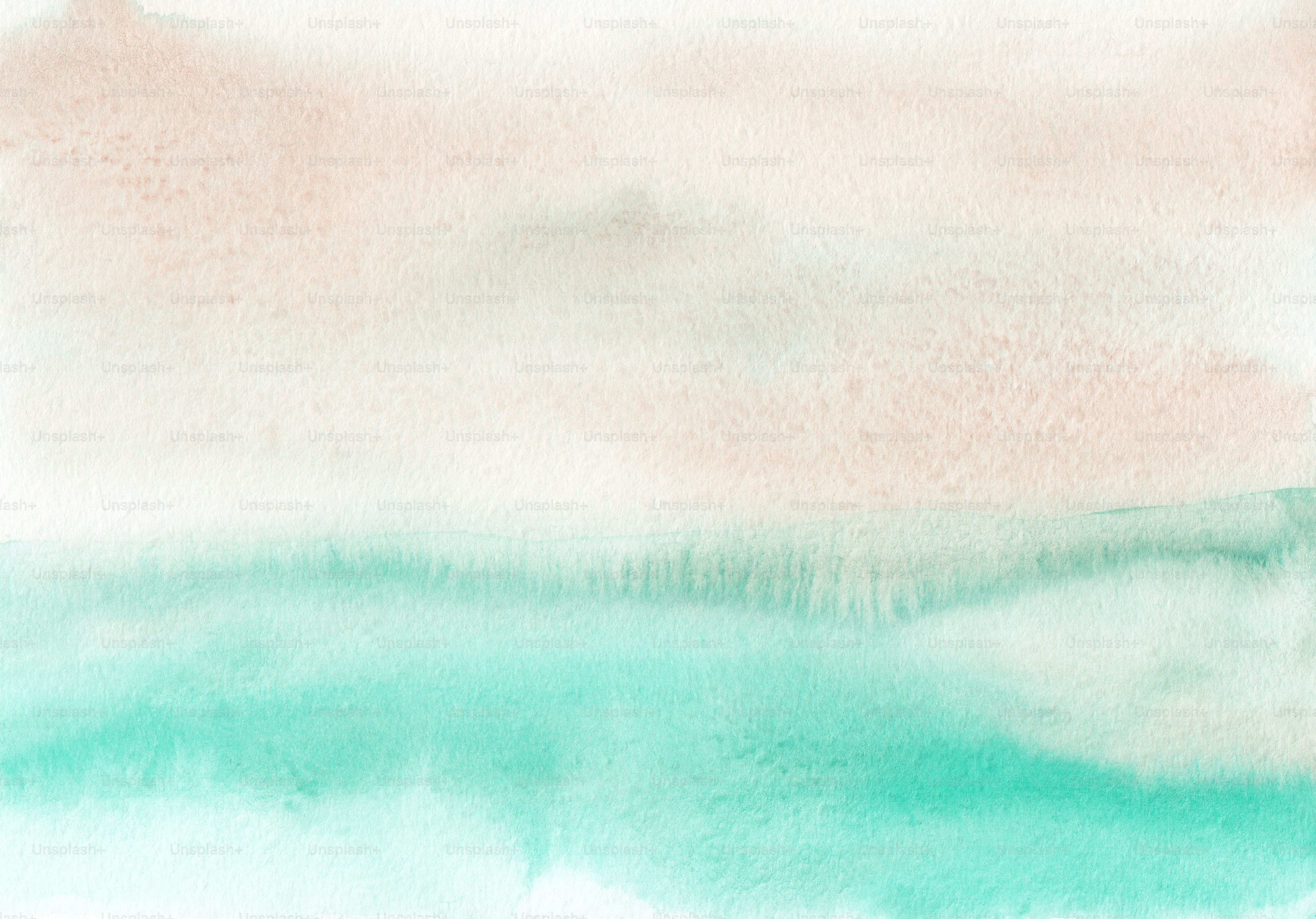 A watercolor painting of a blue and green ocean photo – Screen saver ...