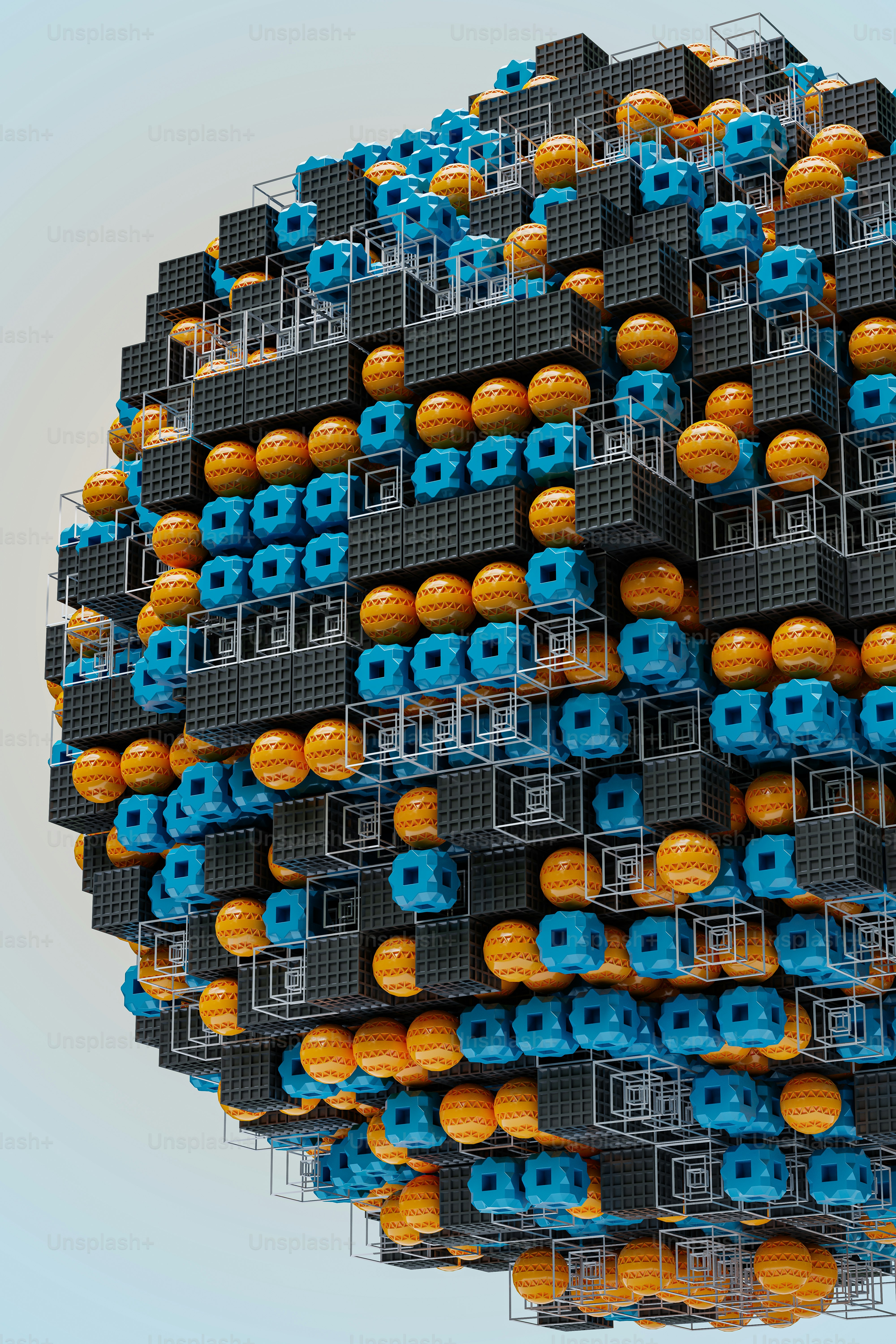 A group of green and white objects stacked together photo – Wallpaper ...