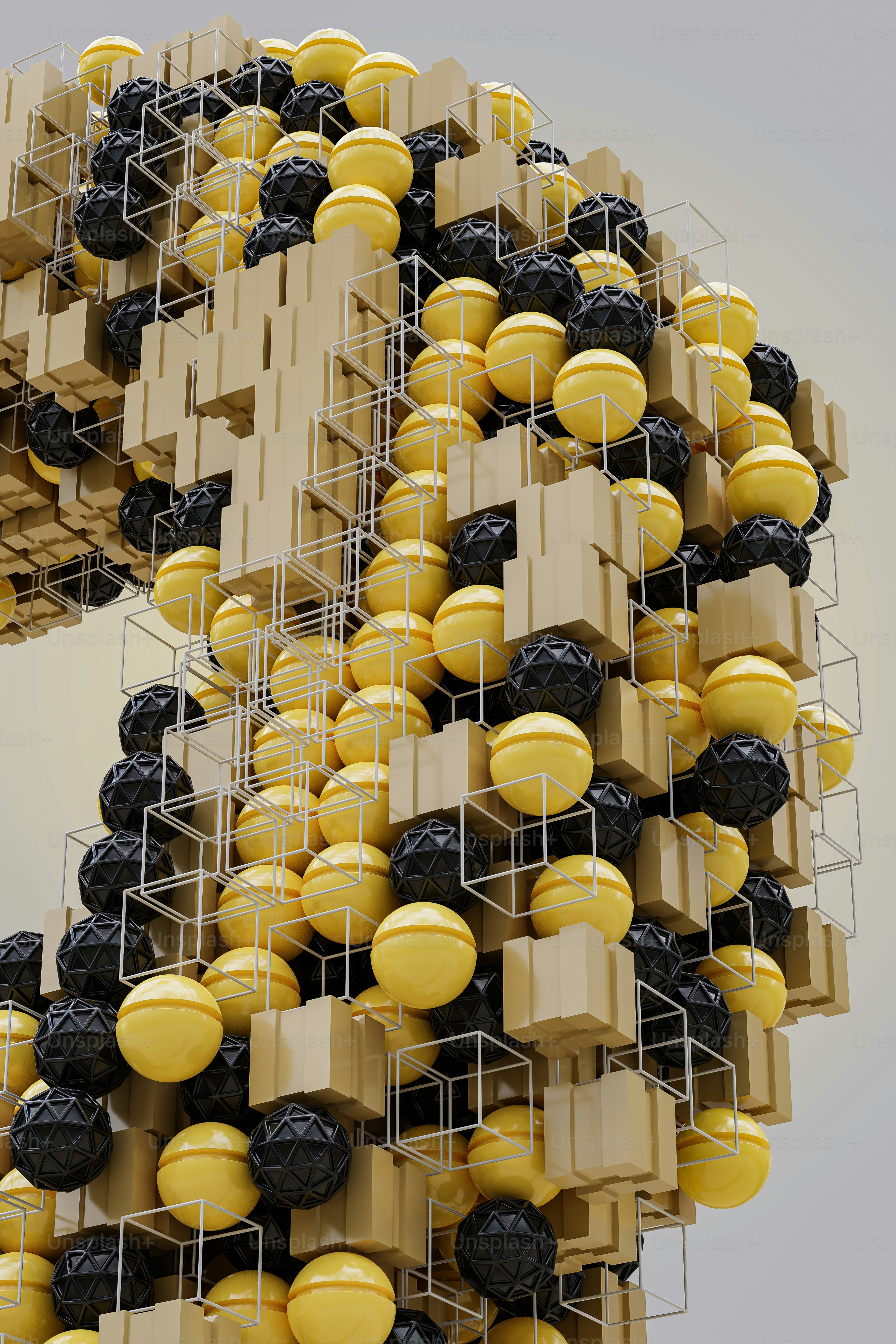 A group of green and white objects stacked together photo – Wallpaper ...