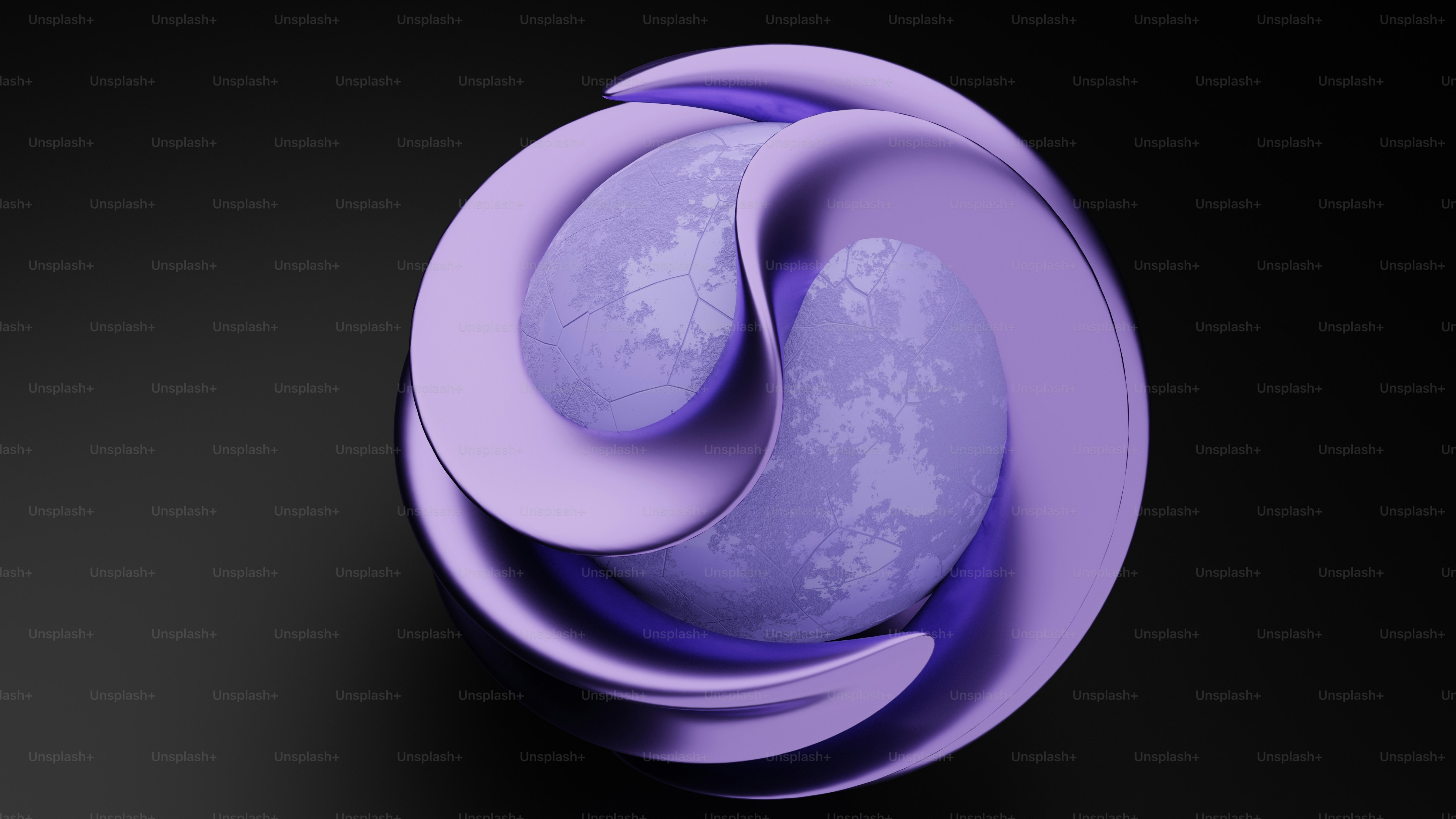 A purple object is shown on a black background photo – Render Image on ...
