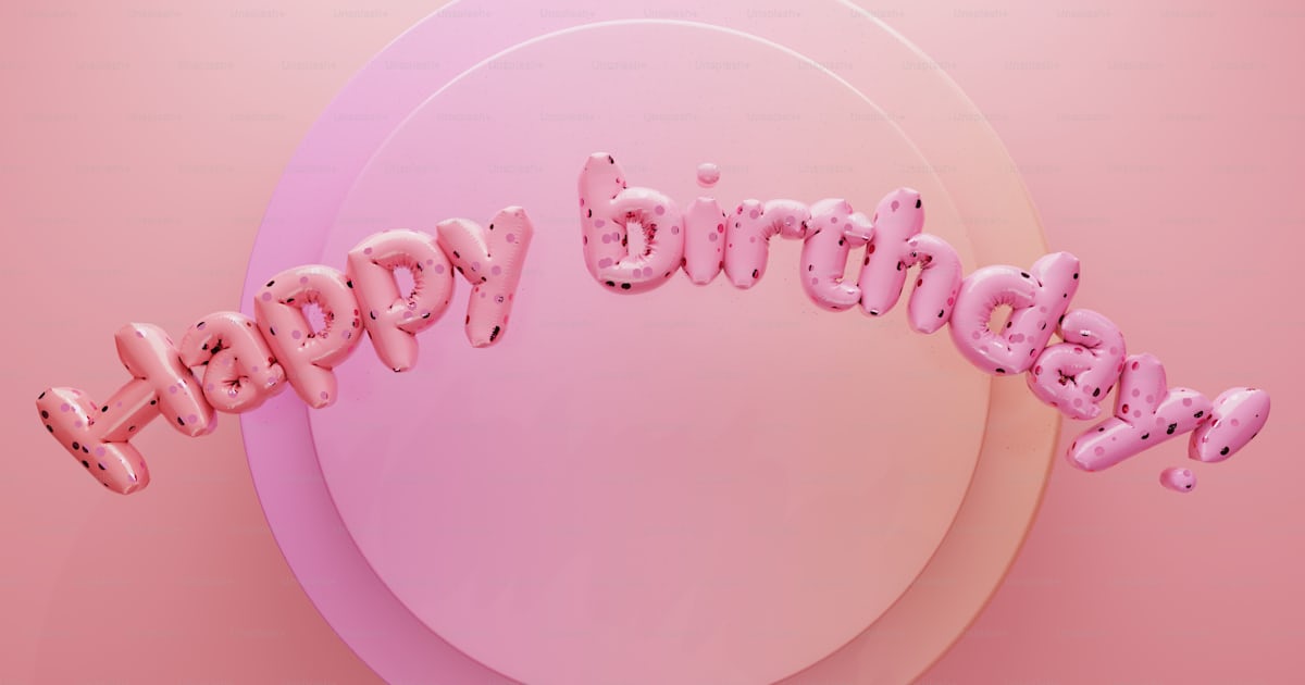 풍선으로 만든 생일 축하 메시지 사진 Unsplash의 생일 메시지 이미지