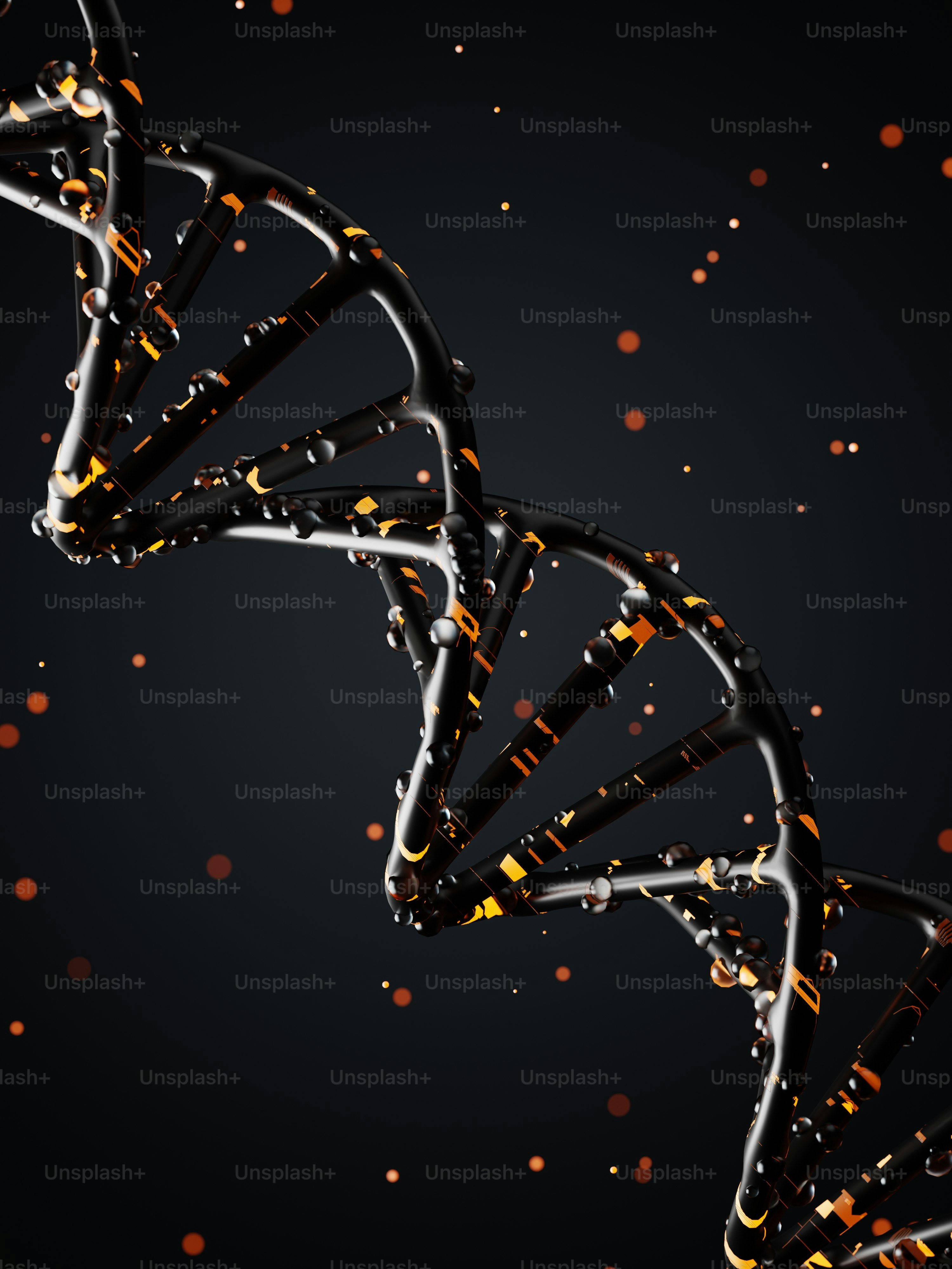 A digital image of a blue and yellow double - stranded structure photo ...