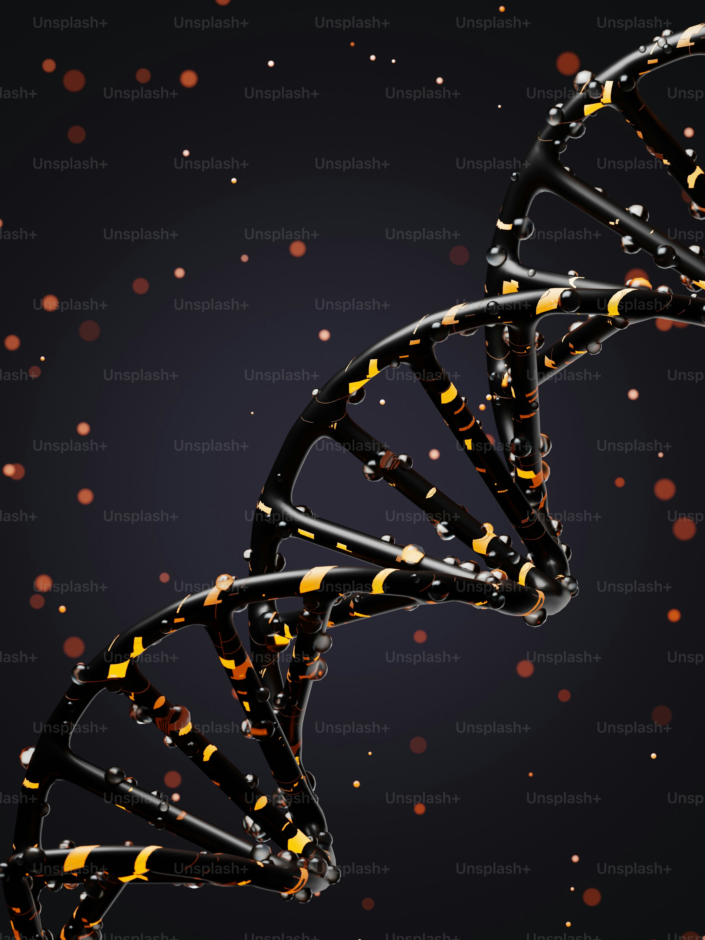 A digital image of a blue and yellow double - stranded structure photo ...