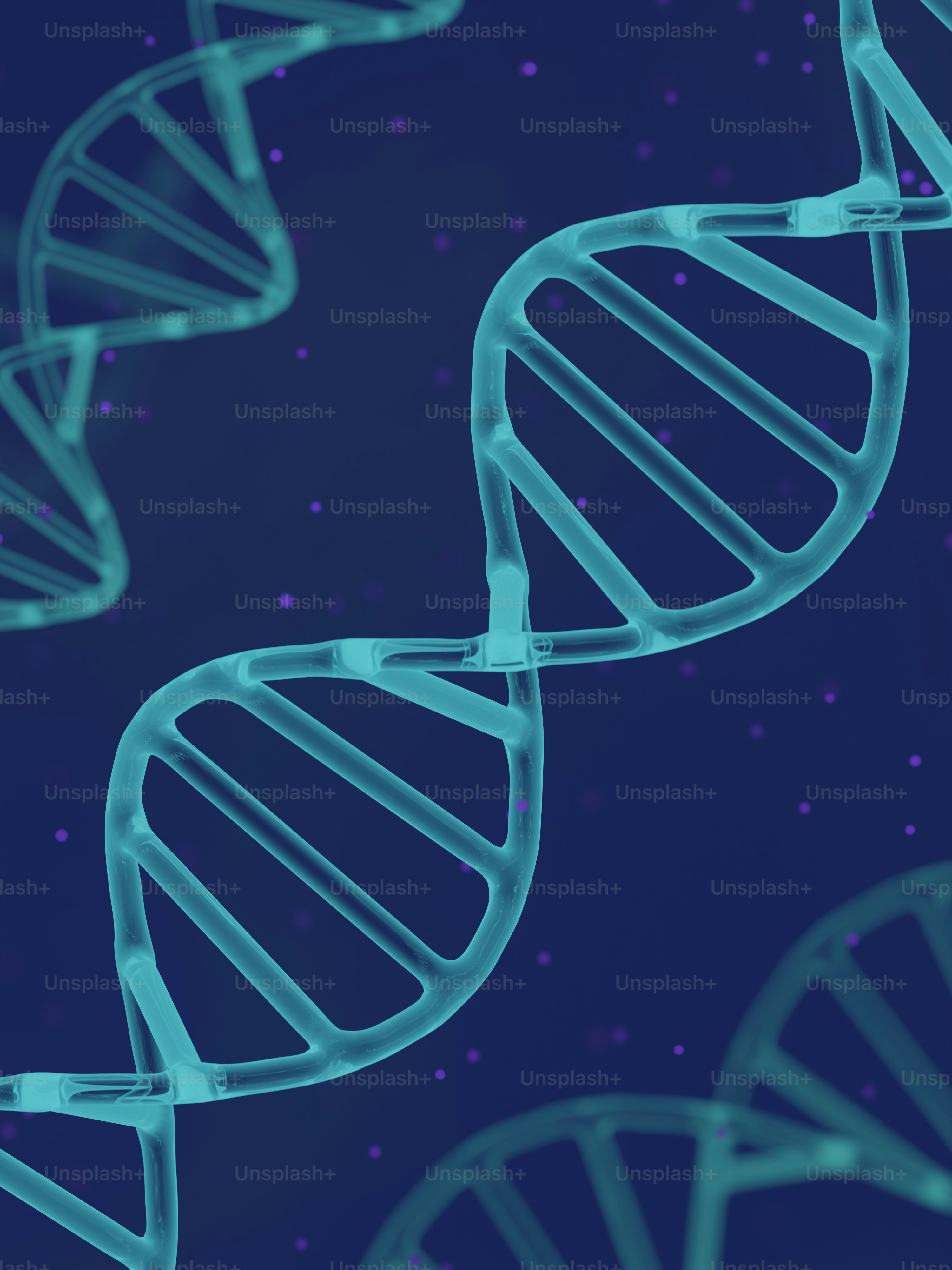 A digital image of a blue and yellow double - stranded structure photo ...