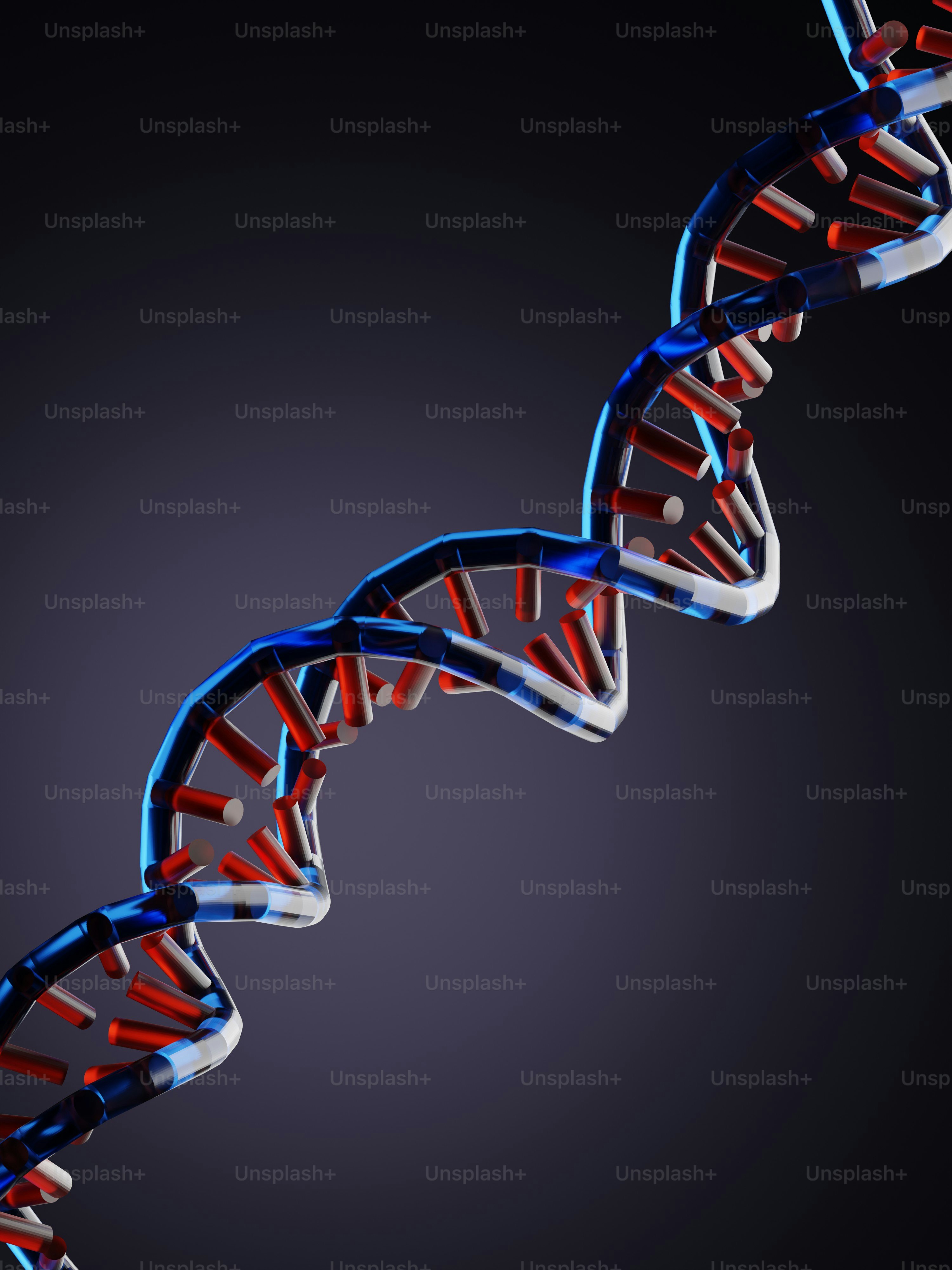 A digital image of a blue and yellow double - stranded structure photo ...