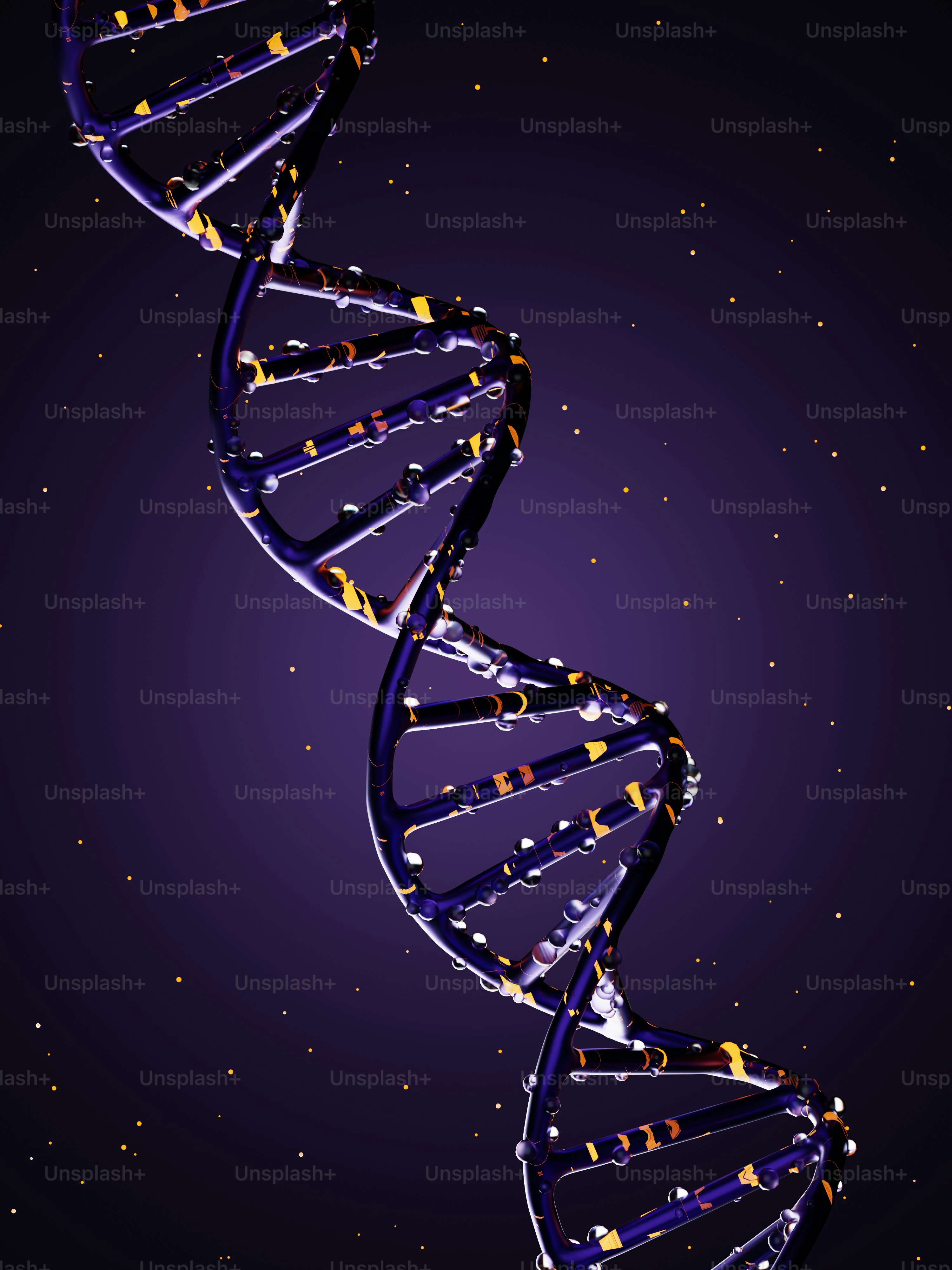 A 3d rendering of a double - stranded green and black structure photo ...