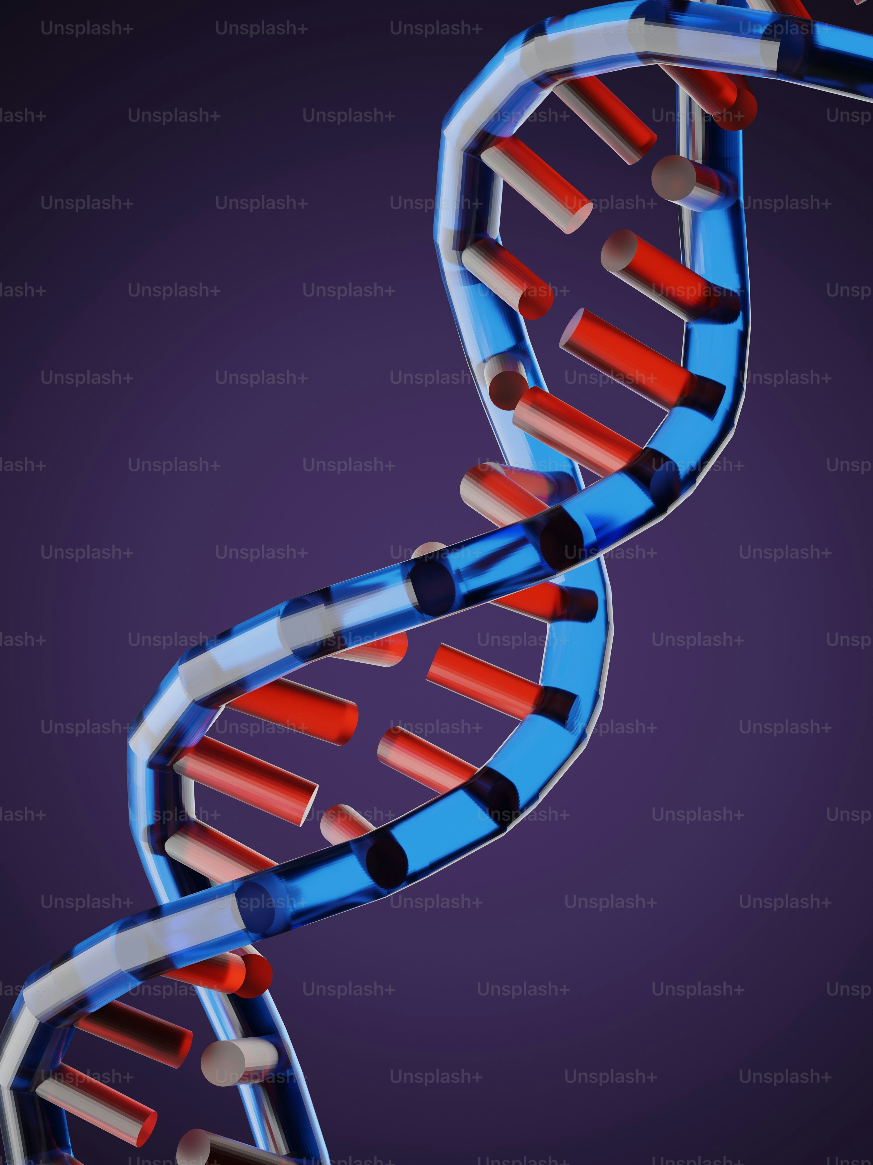 A digital image of a blue and yellow double - stranded structure photo ...