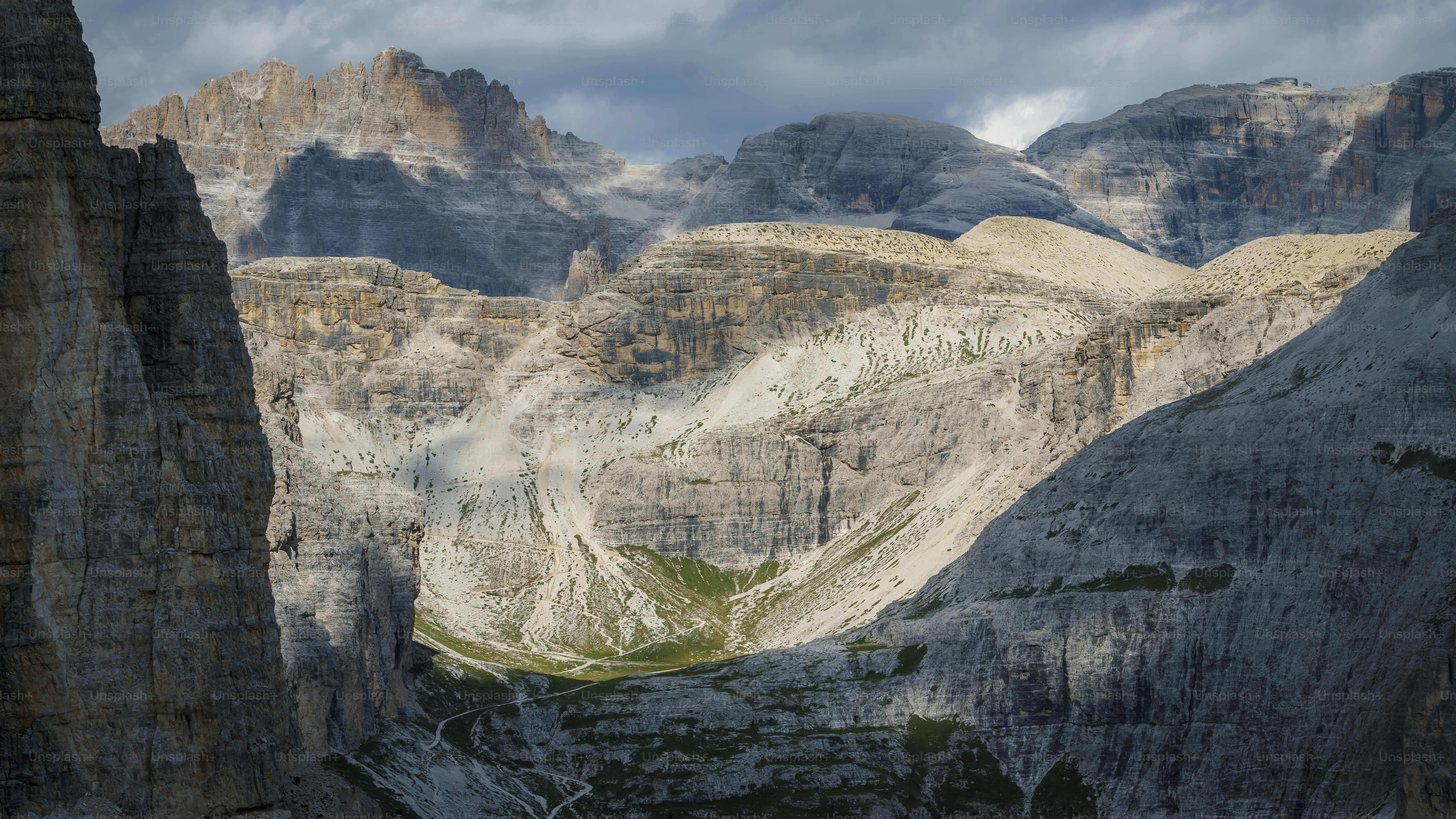 A view of a mountain range from a high point of view photo – Nature ...