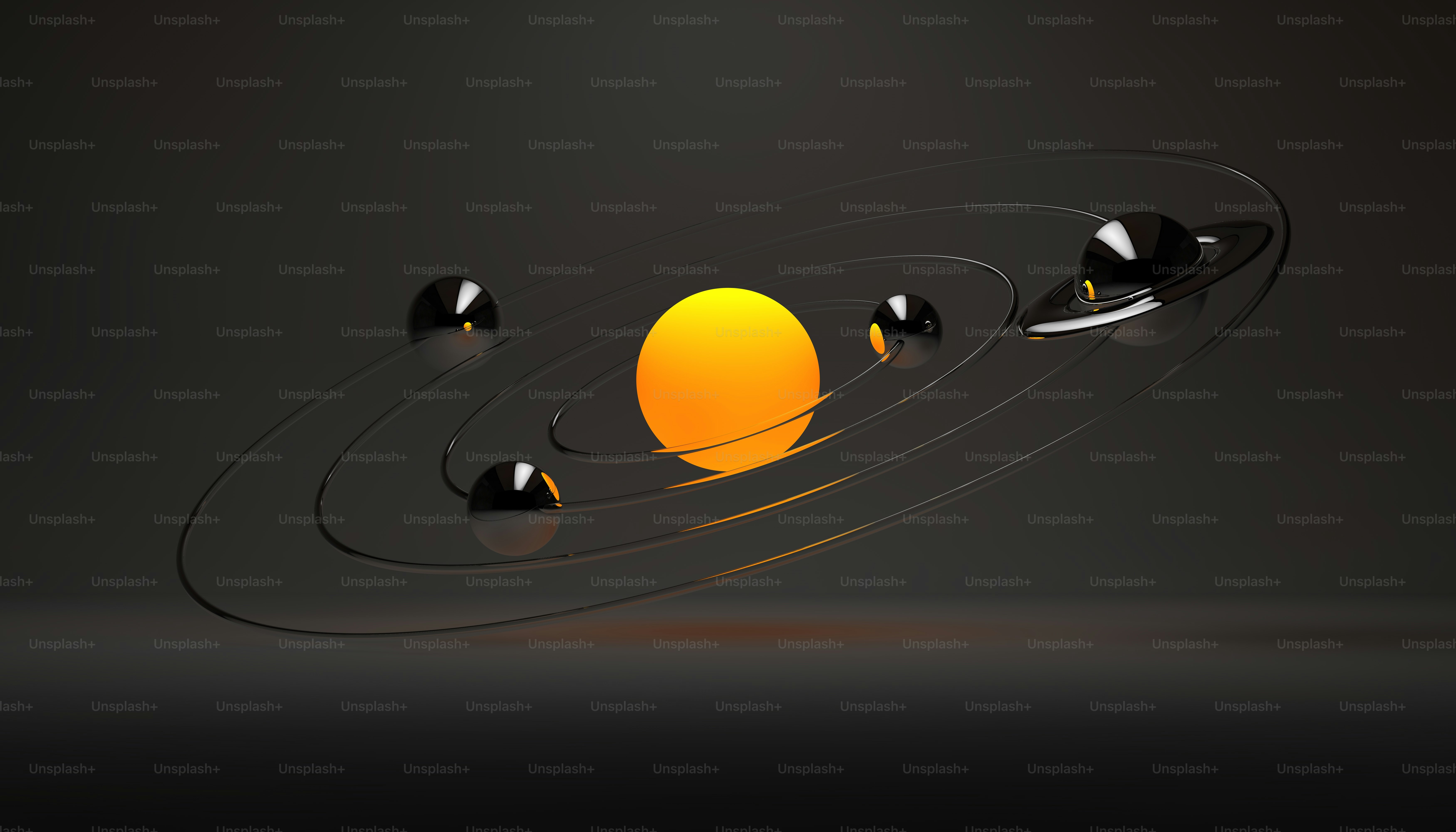 An image of a solar system with eight planets photo – Wallpaper Image ...