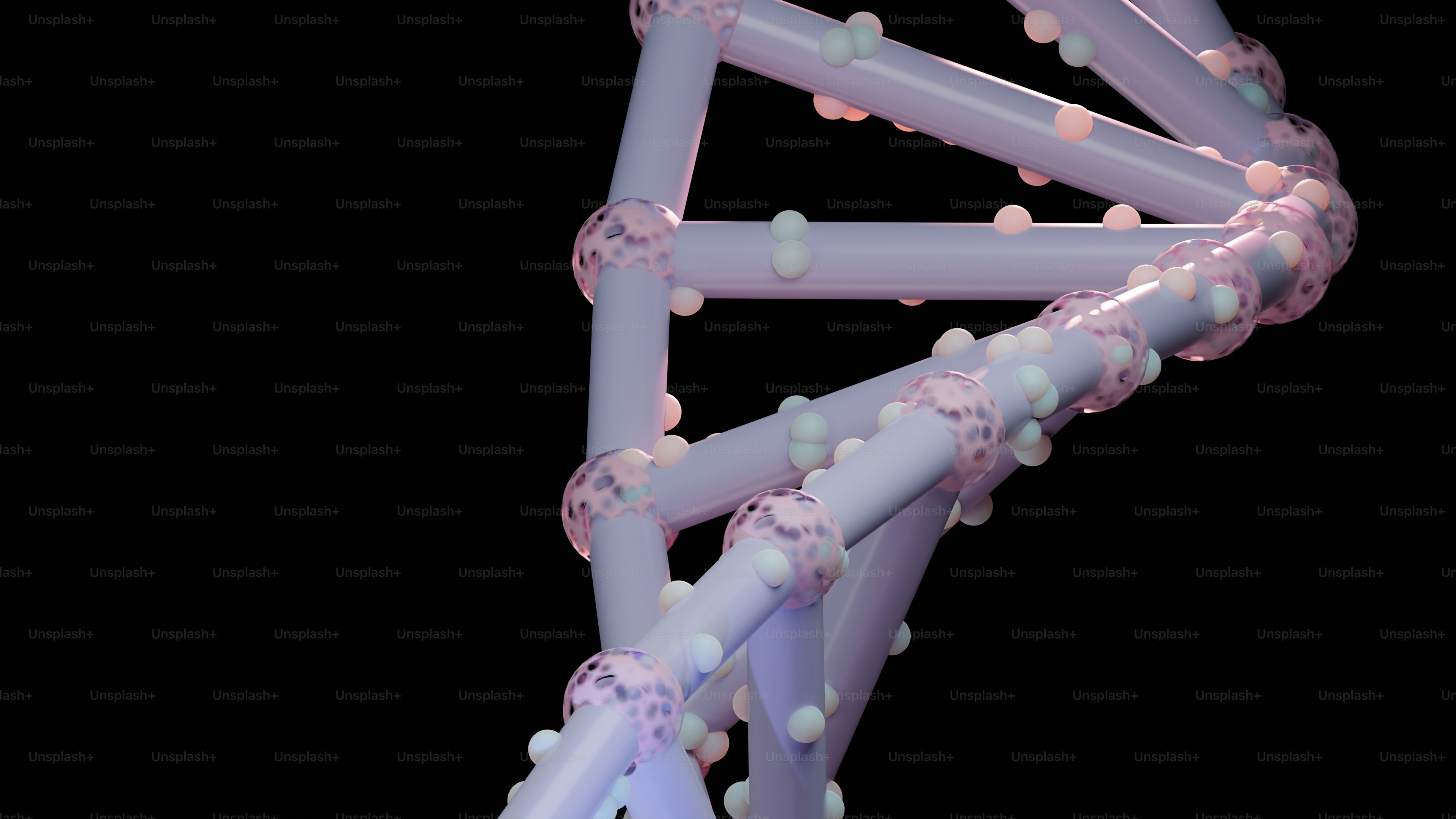 A close up of a purple and white structure photo – Dna Image on Unsplash