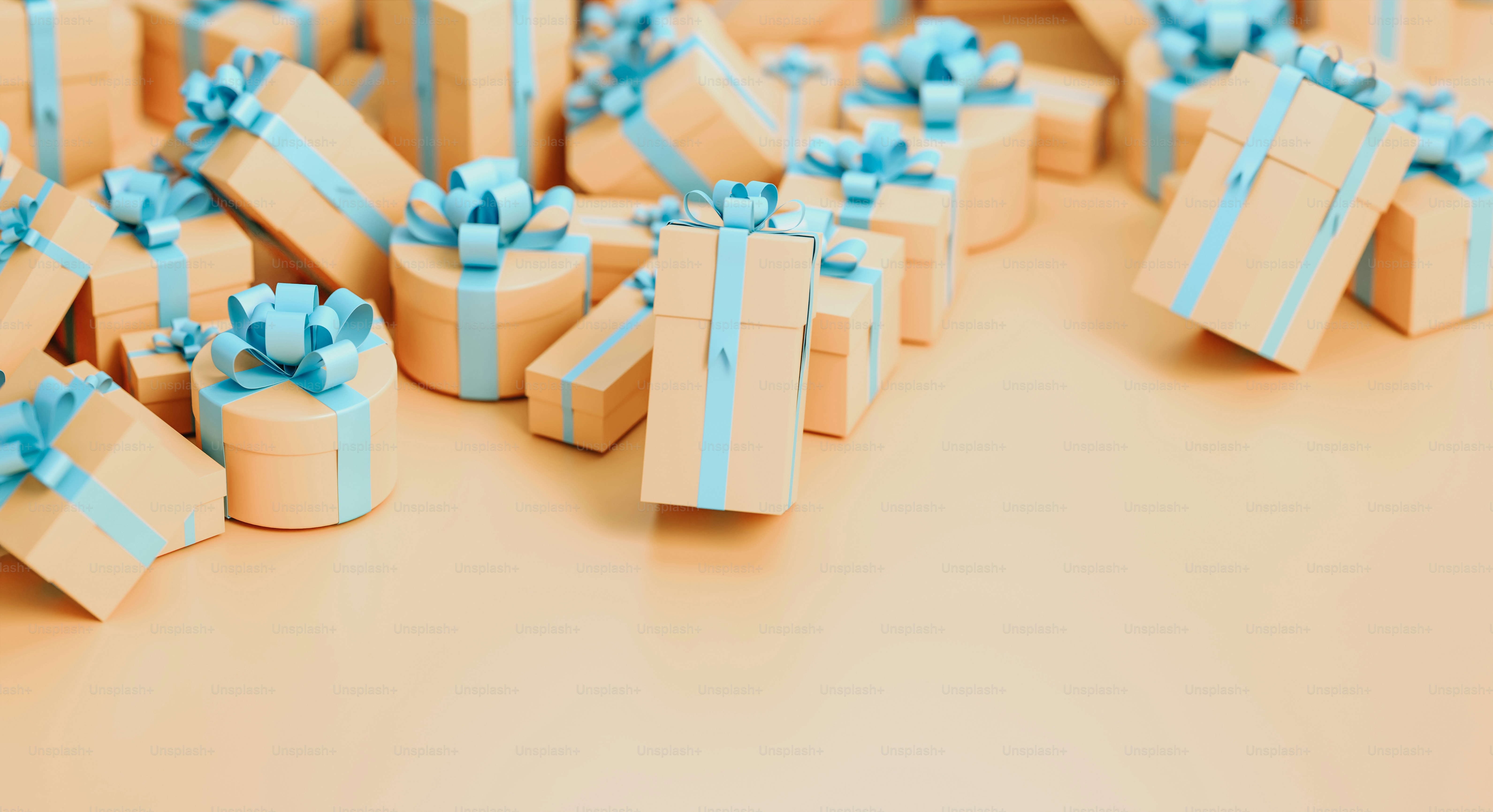 A pile of black and gold wrapped presents photo – Full hd wallpaper ...