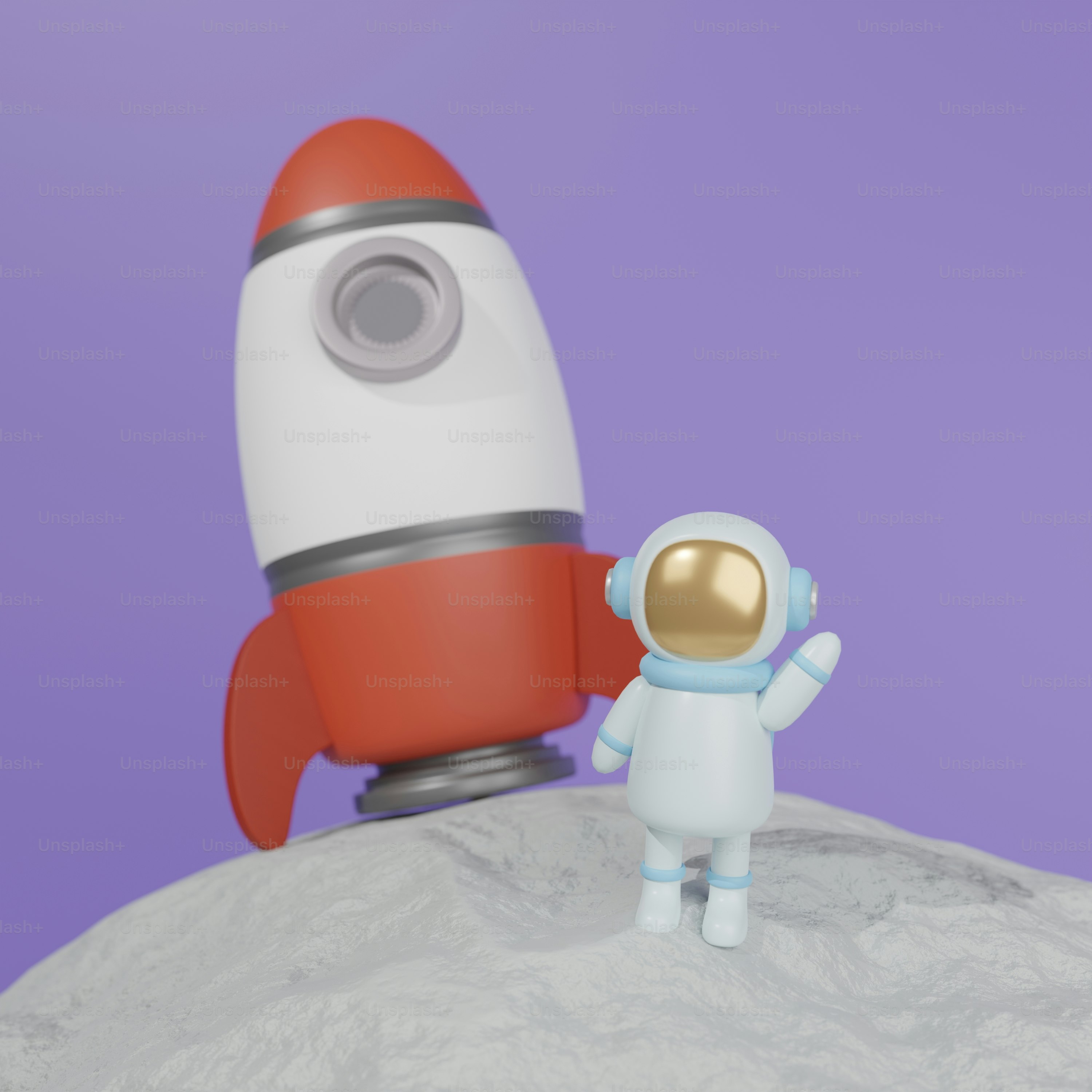 Astronauts Animated Rocket Ships