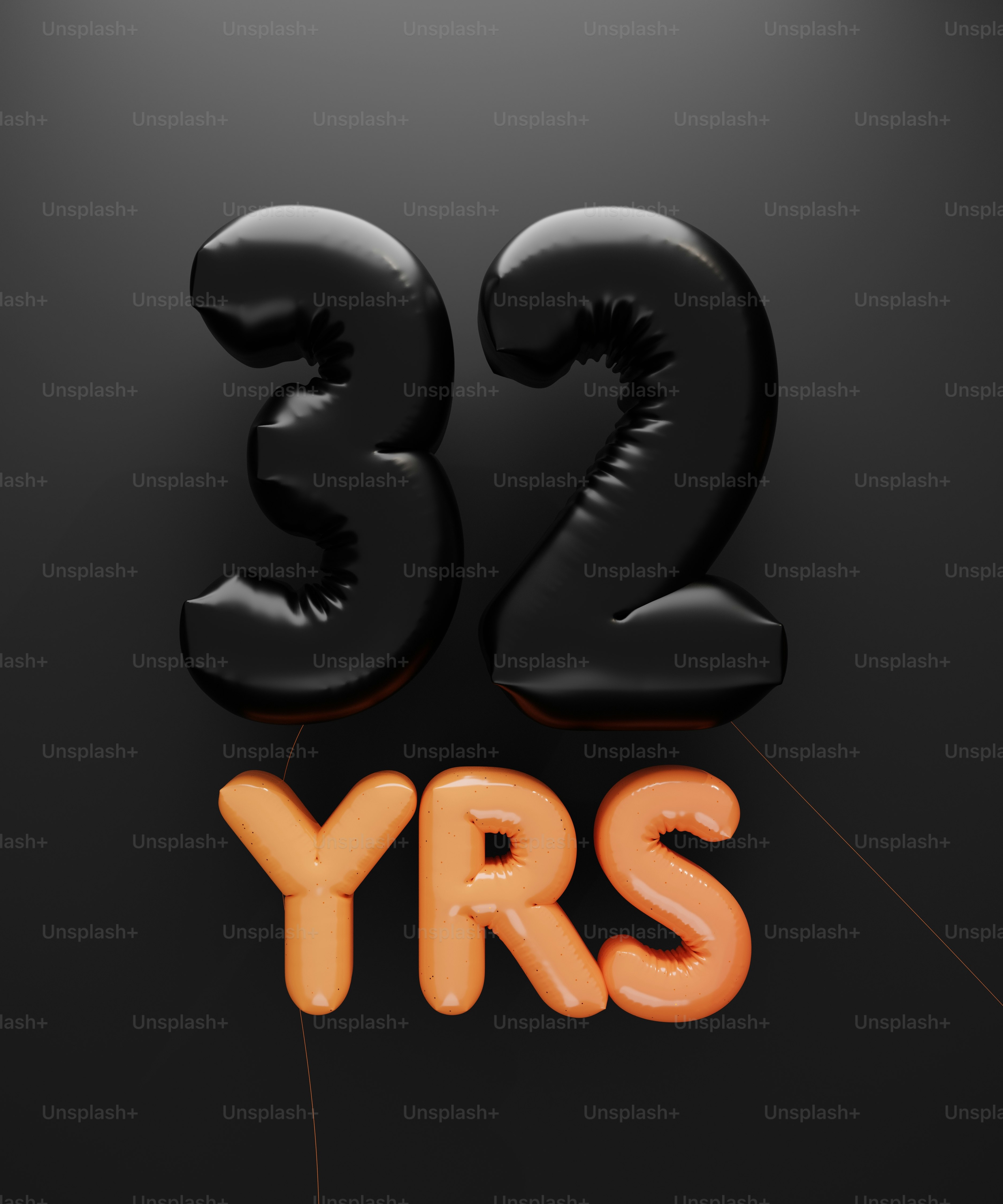 Foto Un letrero negro y naranja que dice 32 años – Cumpleaños Imagen en ...