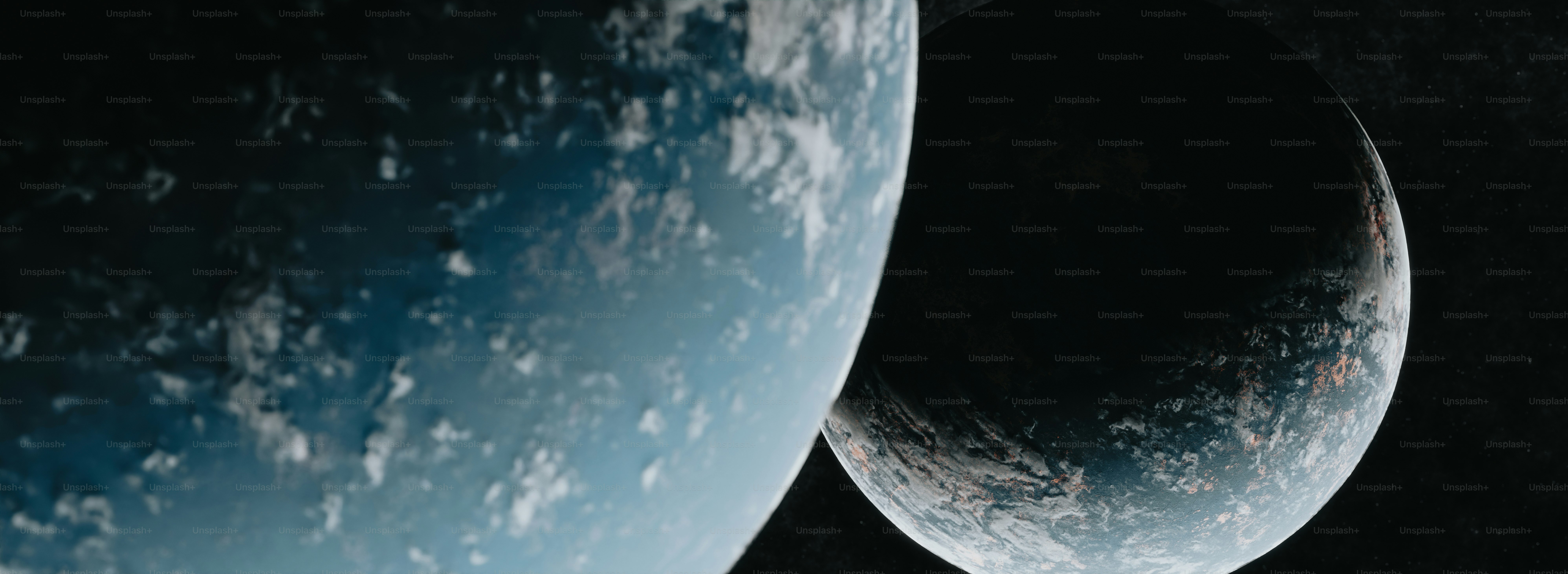 A close up of two planets next to each other photo – Wallpaper Image on ...