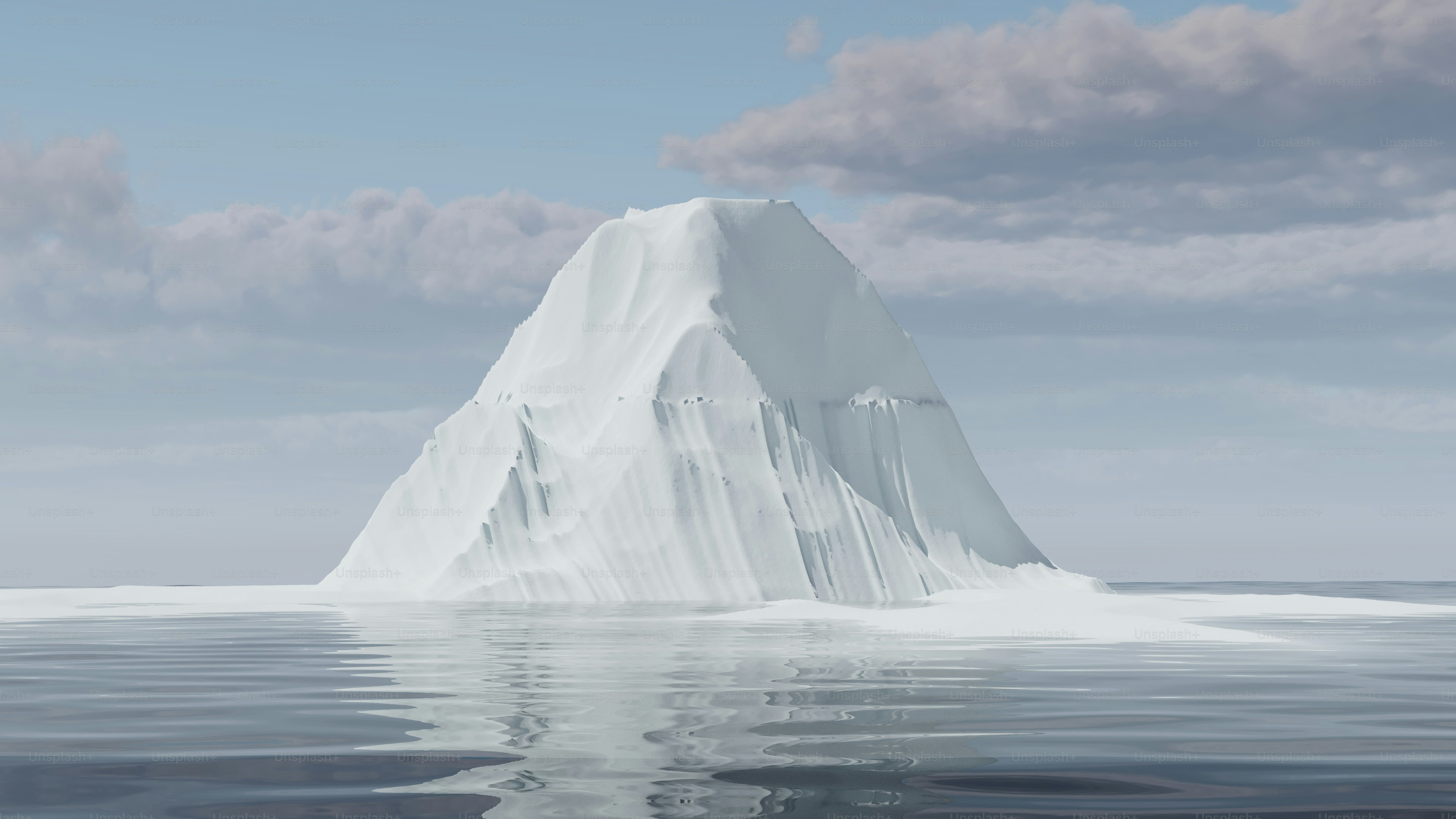A large iceberg floating in the middle of the ocean photo – Full hd ...