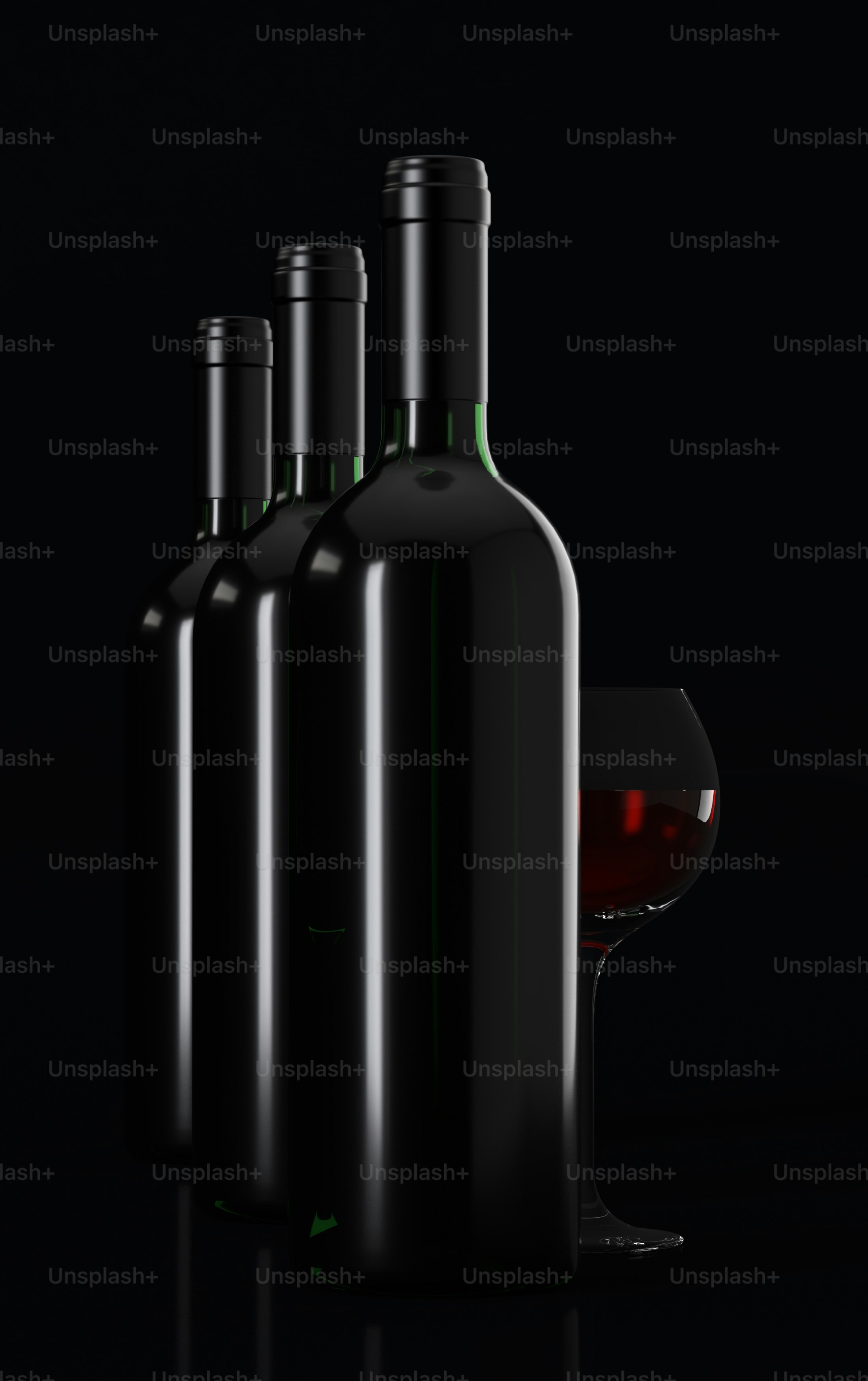 A bottle of wine and a glass of wine photo – Wine glass Image on Unsplash