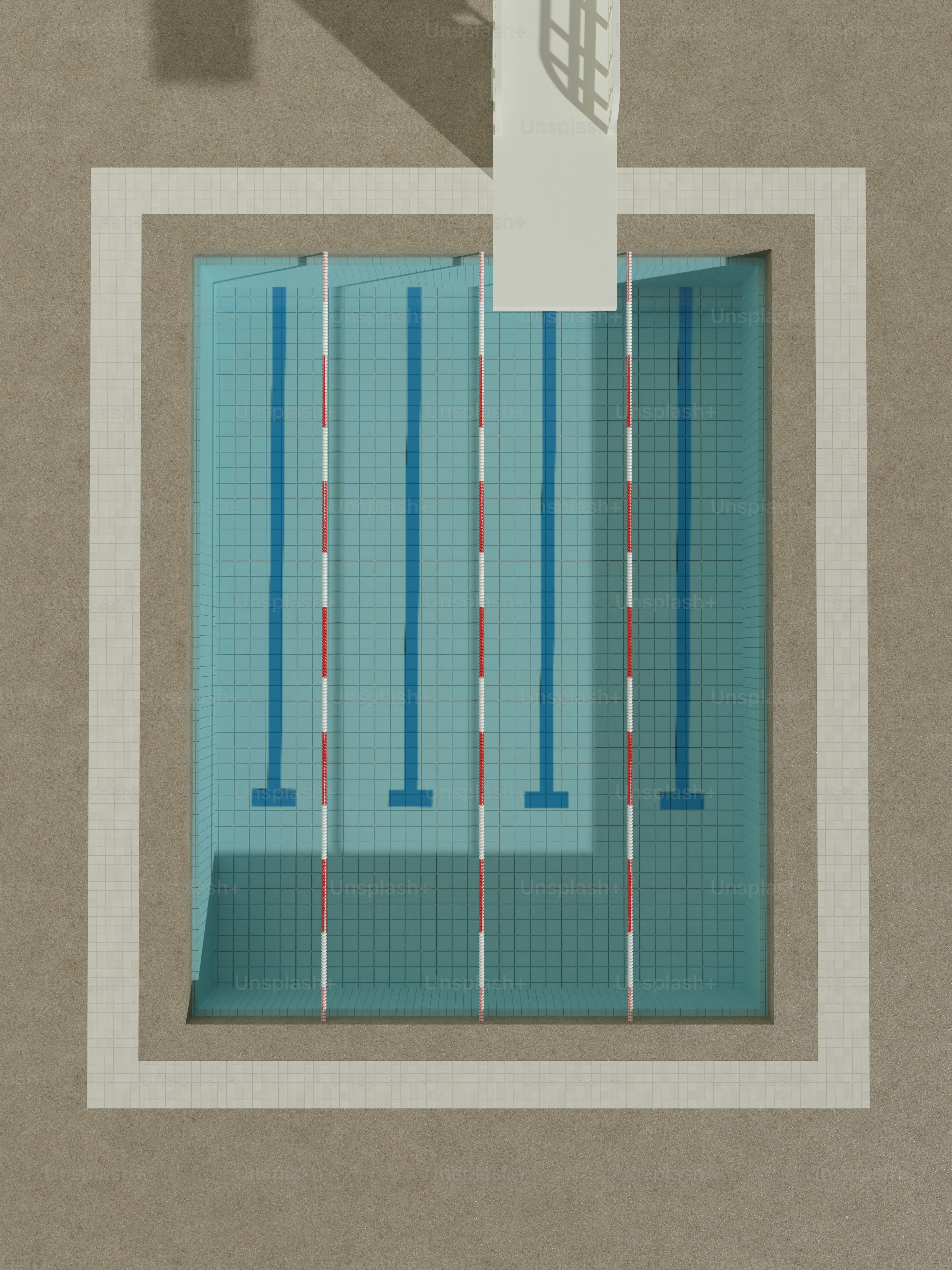 An overhead view of a swimming pool with umbrellas photo – Top view ...