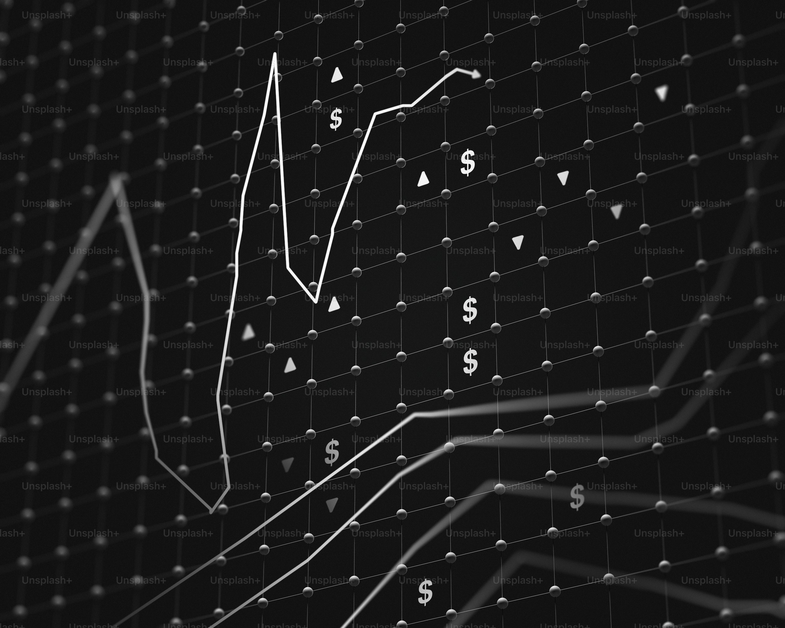 A black and white photo of a line graph photo – Graph Image on Unsplash