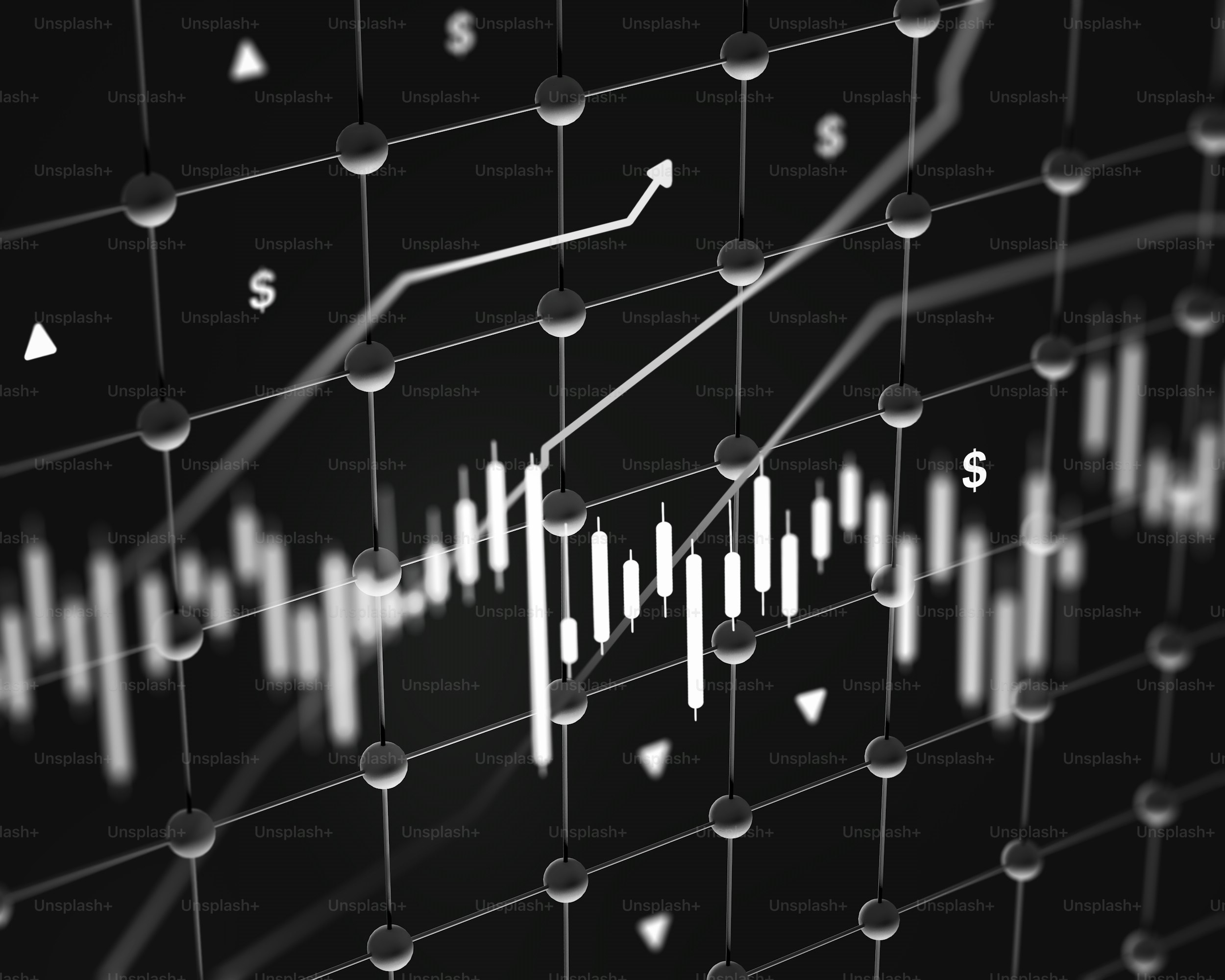 A black and white photo of a line graph photo – Graph Image on Unsplash