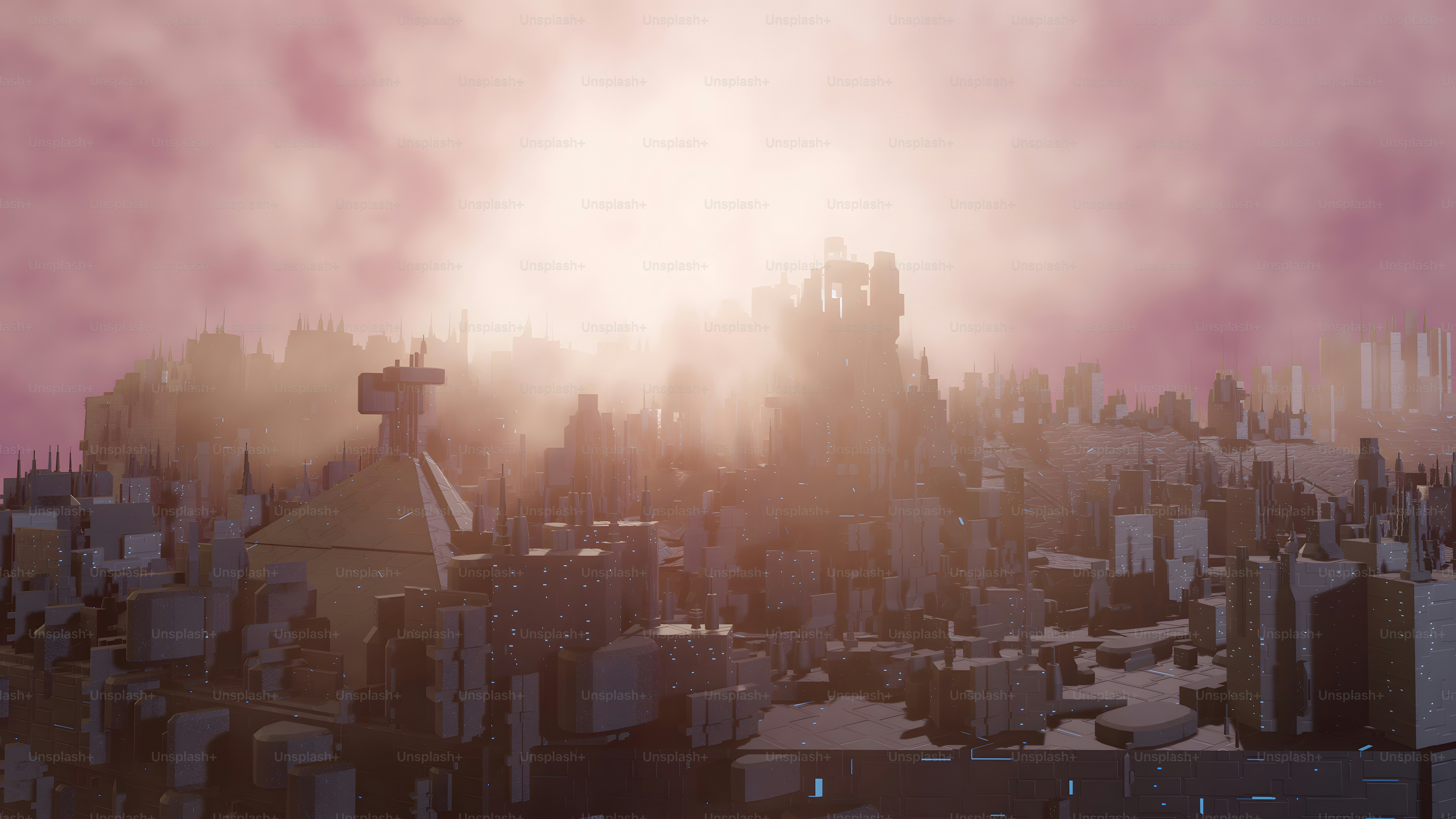 A very large city with a lot of tall buildings photo – Futuristic city ...