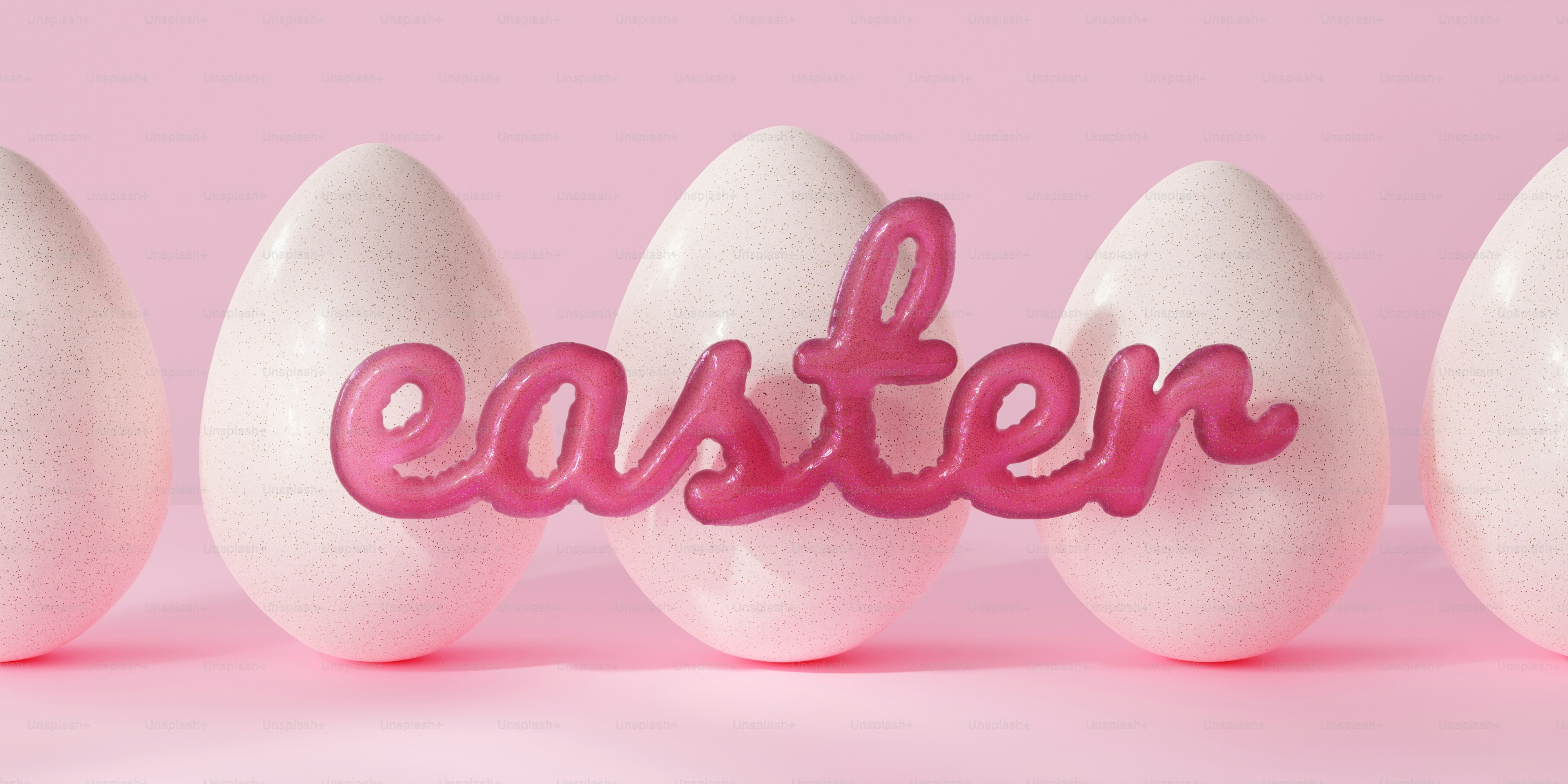 A group of eggs with the word easter spelled out of them photo ...