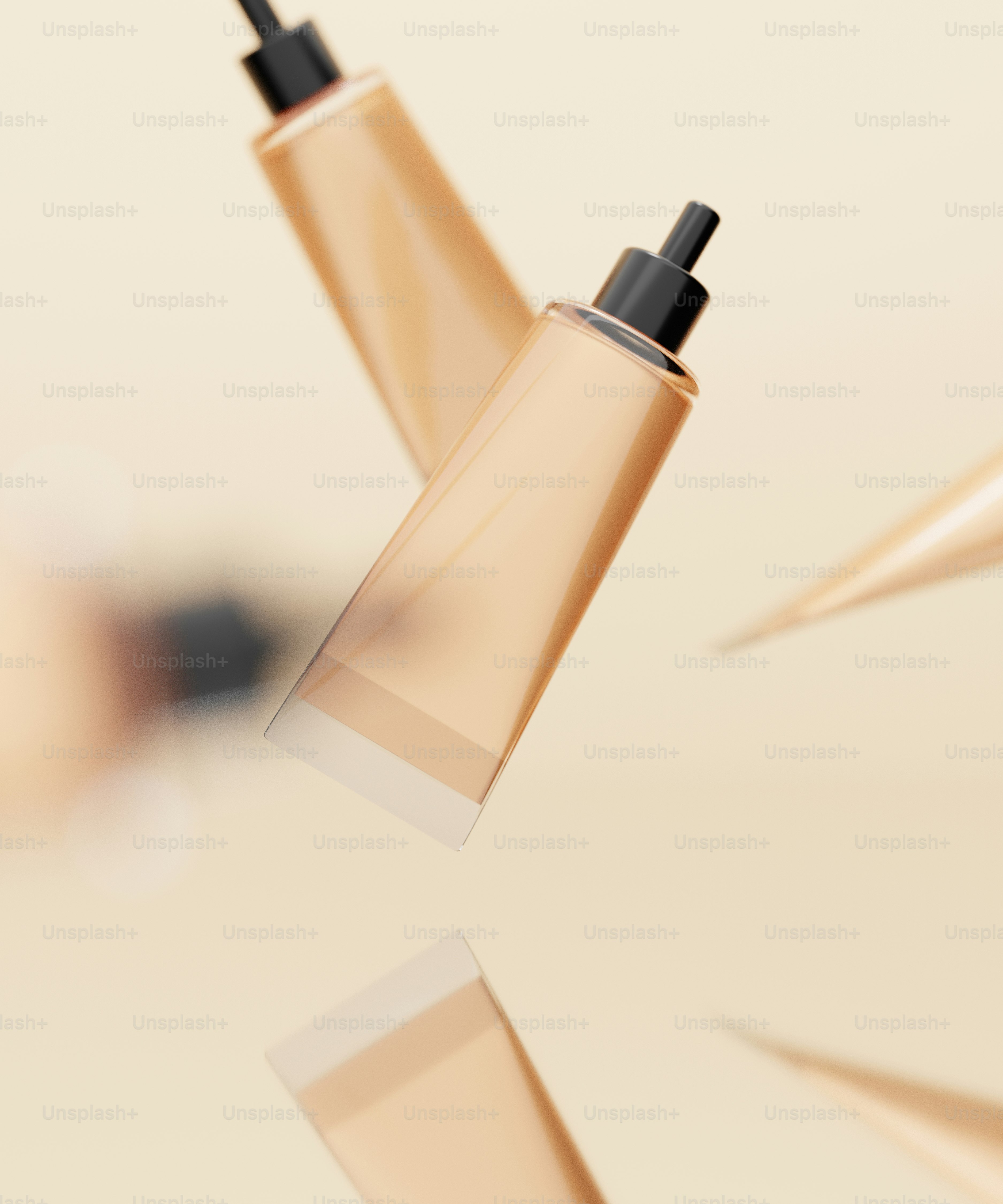 A close up of two bottles of liquid photo – Digital image Image on Unsplash