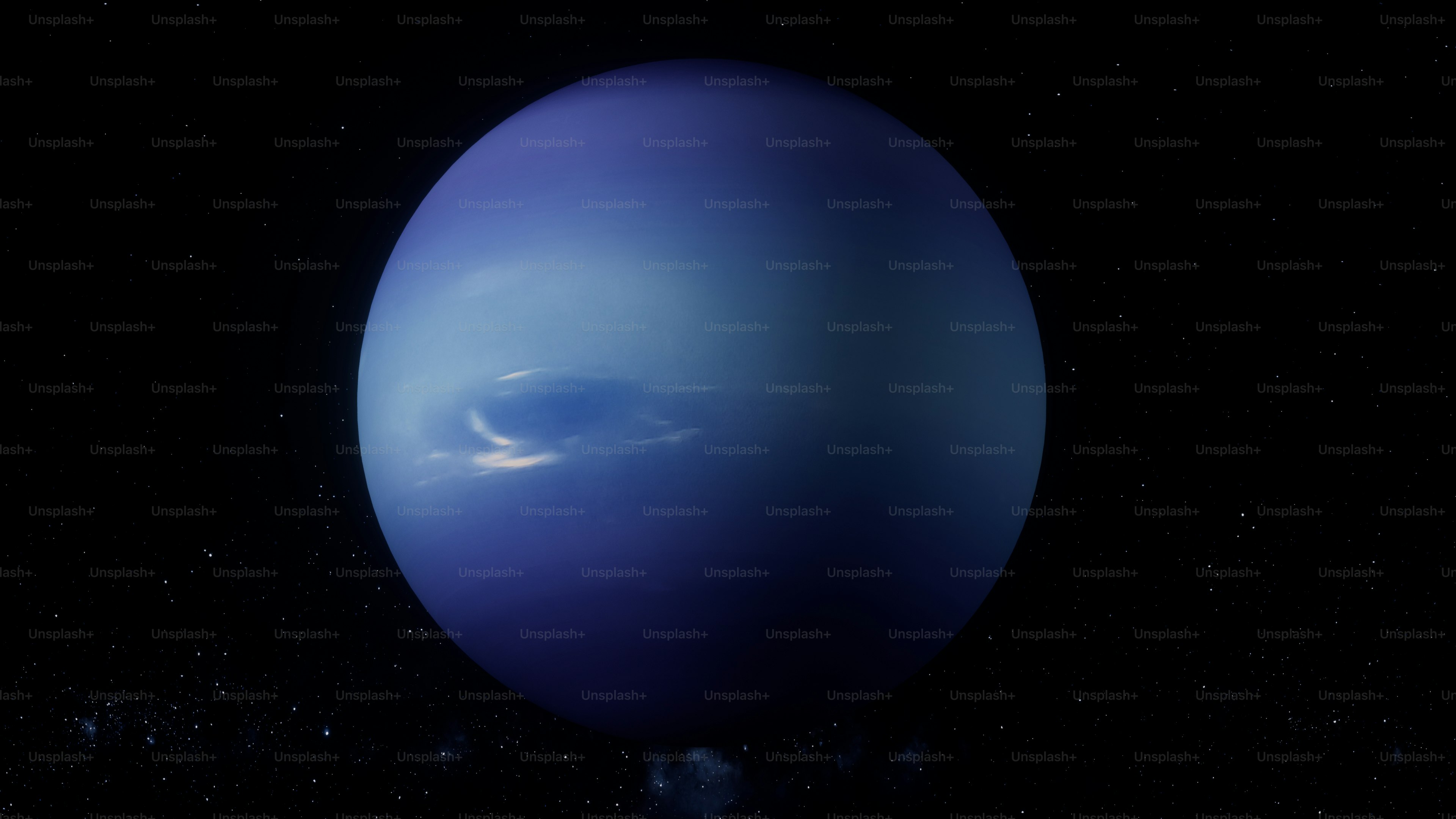 A very large blue ball in the middle of the night sky photo – Uranus ...