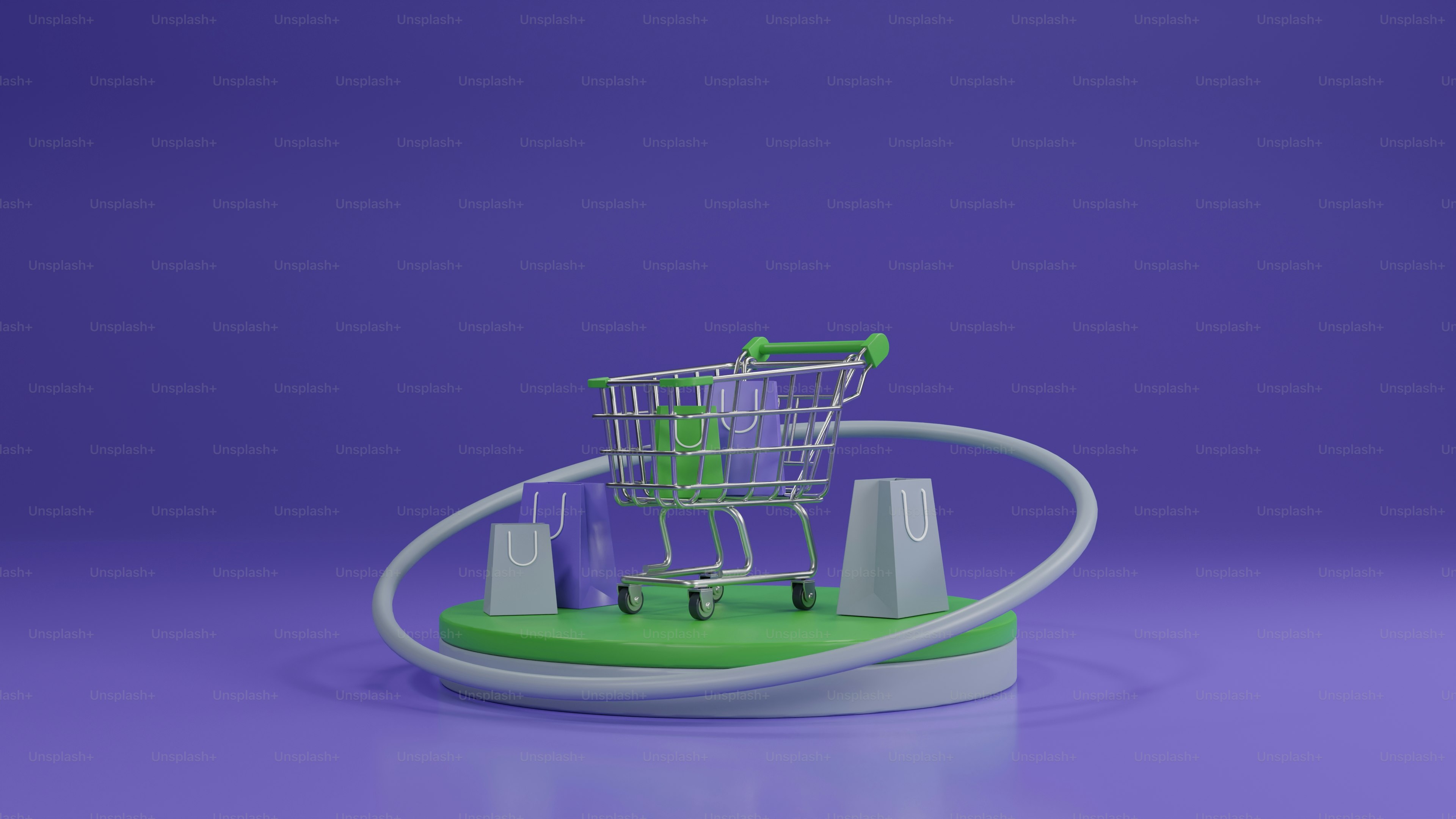Un caddie posé sur un stand vert photo – Rendu 3D Photo sur Unsplash