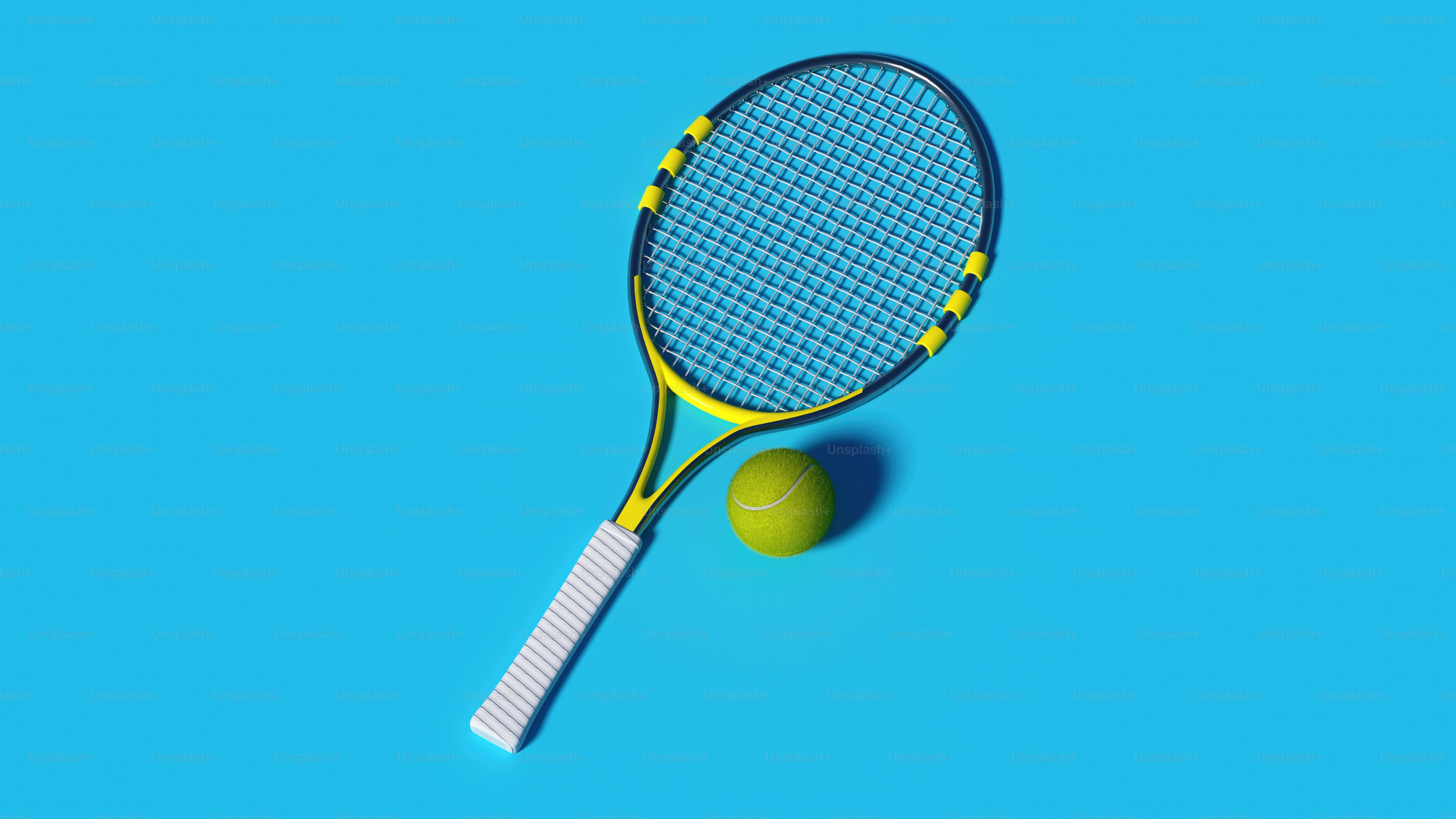 A tennis racket hitting a tennis ball photo – Imac wallpaper Image on ...