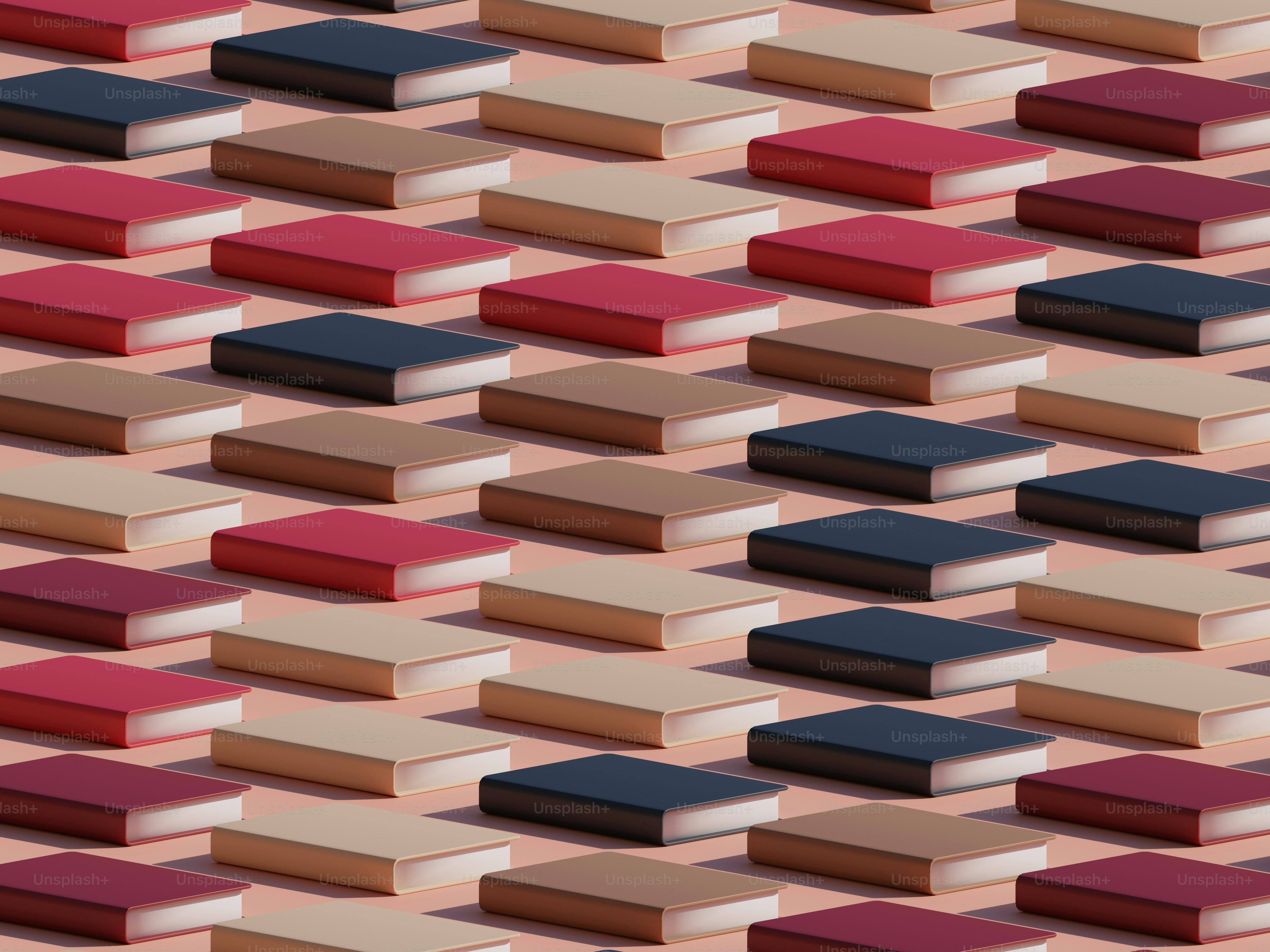 A colorful pattern of books on a pink background photo – News ...