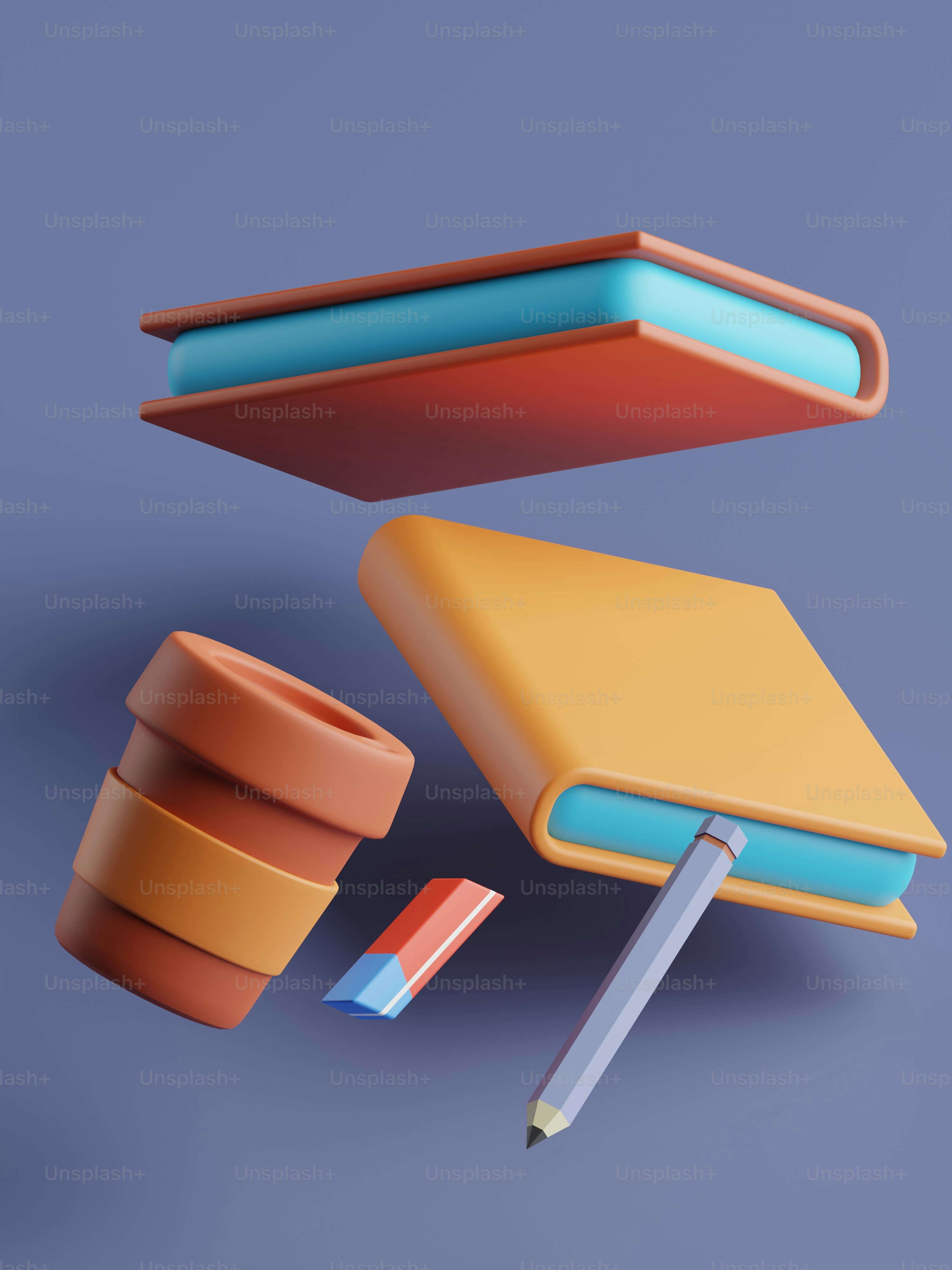 Foto Un libro con un lápiz y una goma de borrar al lado – Libros ...