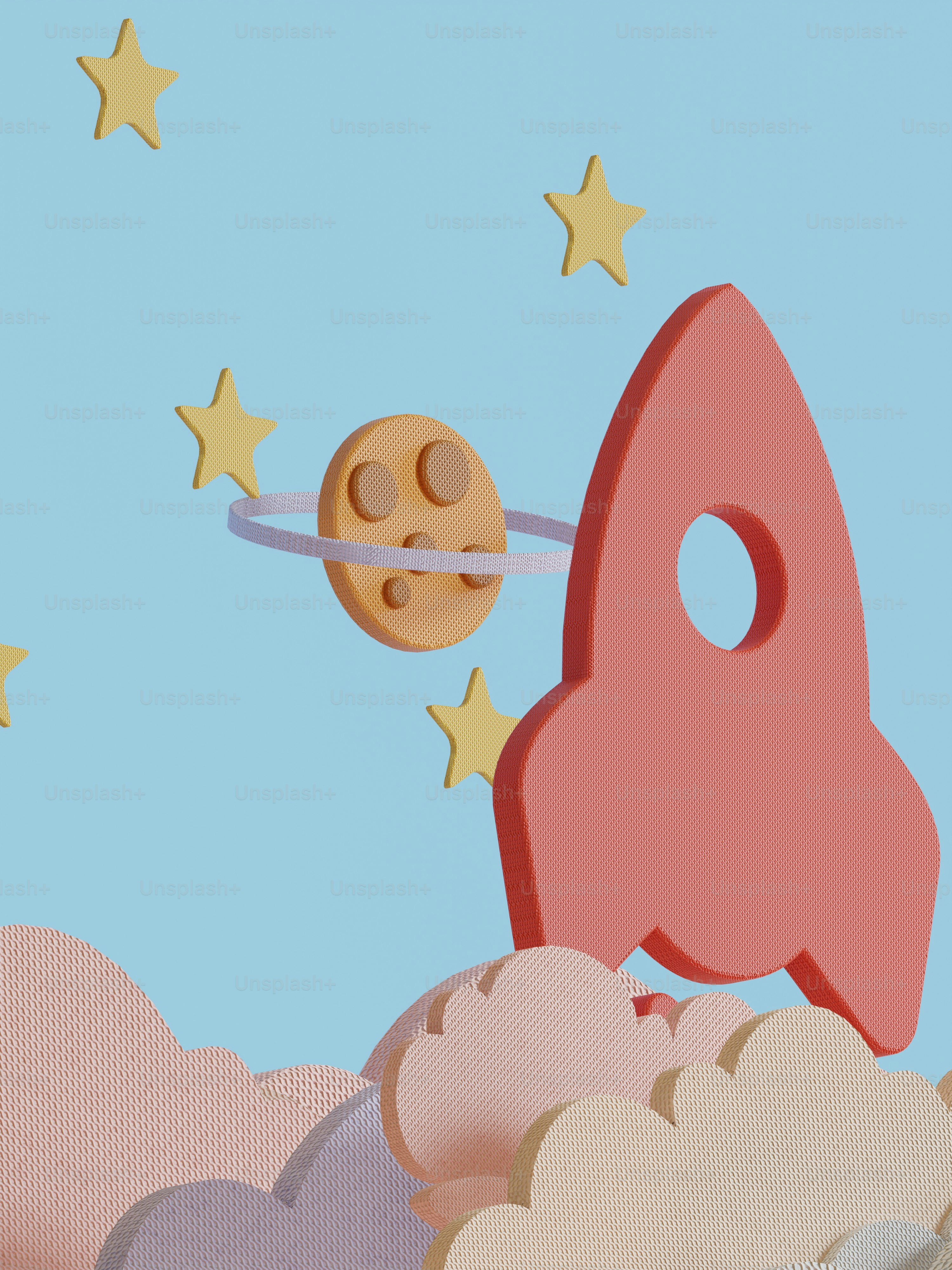 A rocket ship flying through the sky next to stars photo – Spacecraft ...