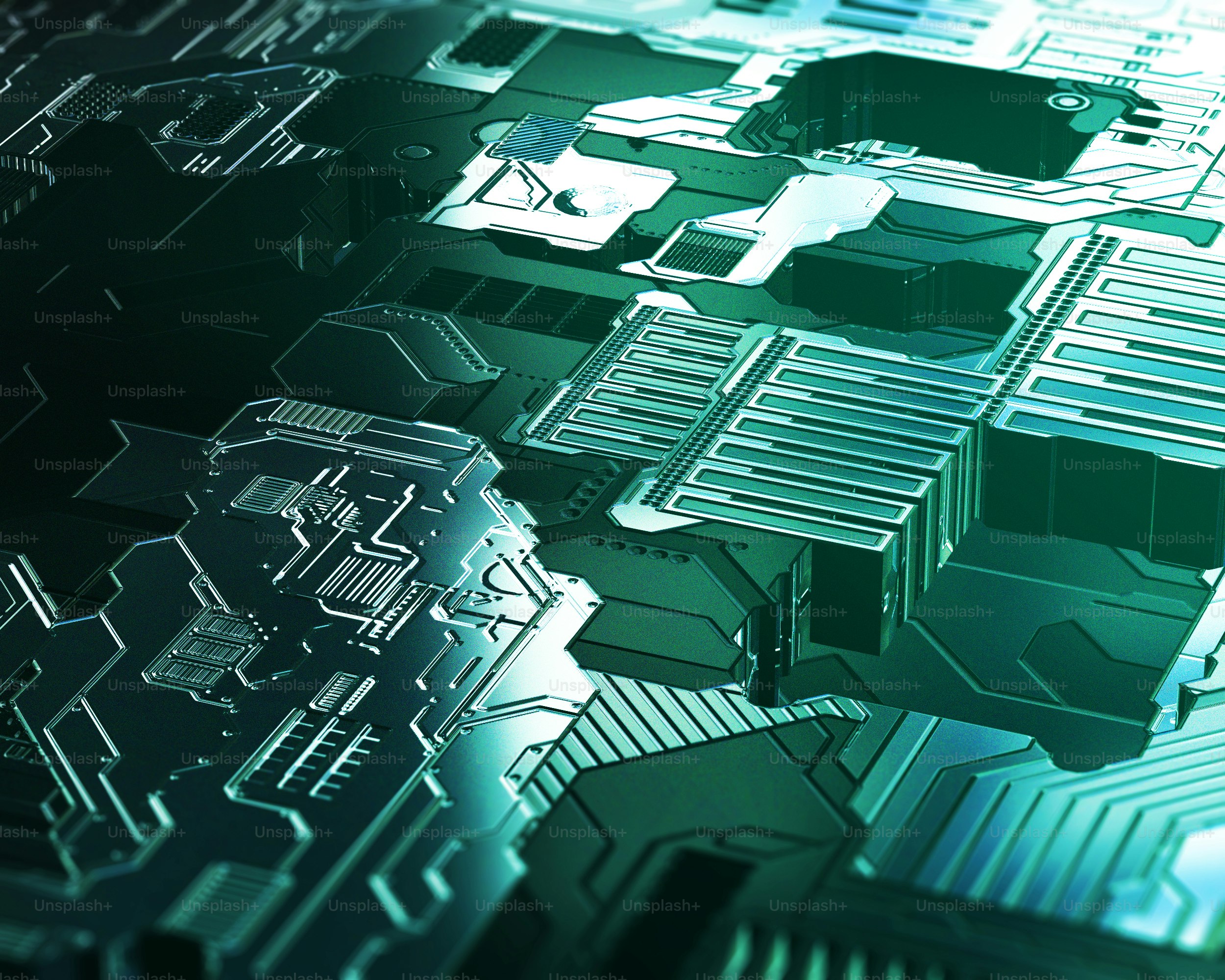 A close up view of a computer motherboard photo – Resource database ...