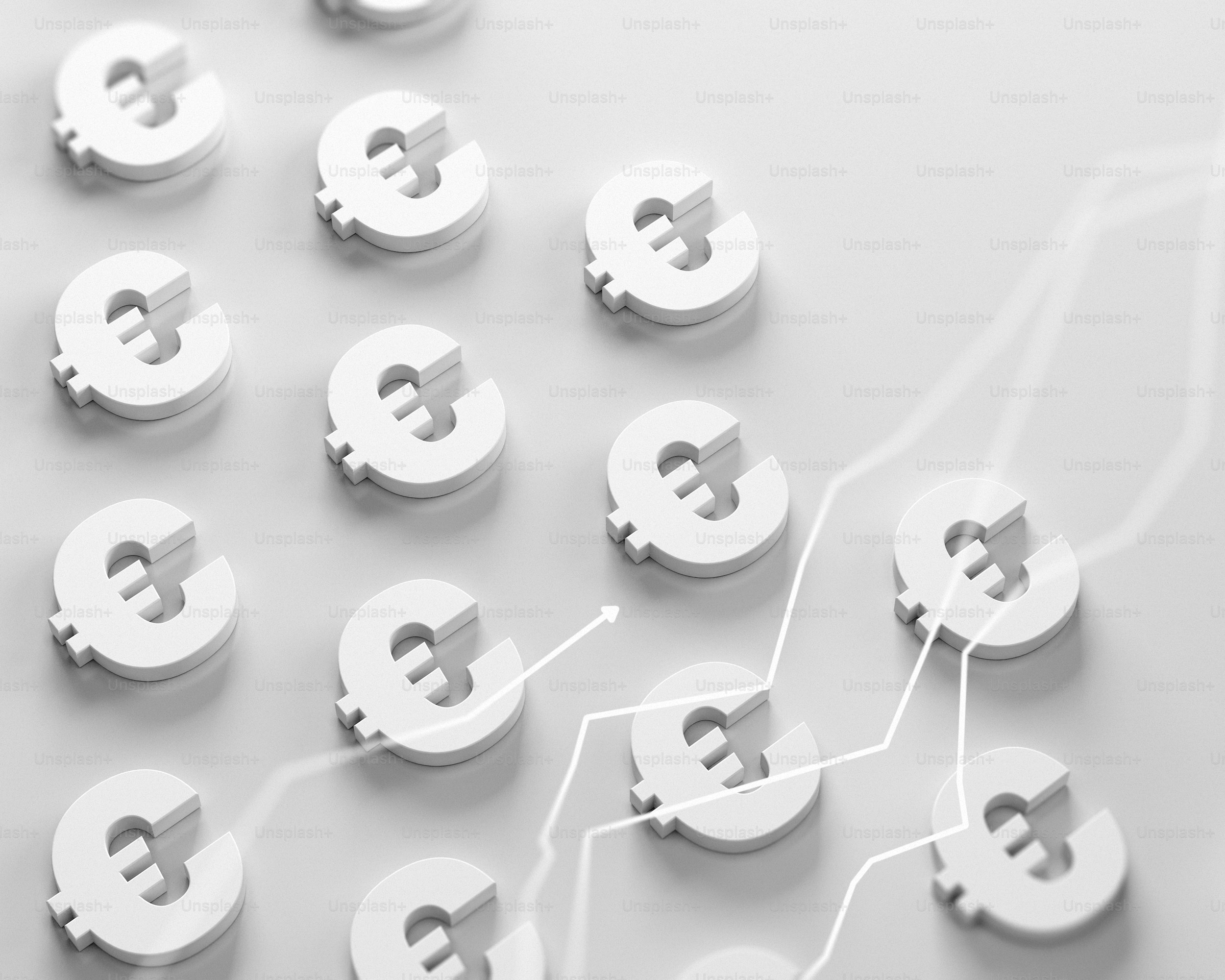 A group of white electronic devices connected to each other photo ...