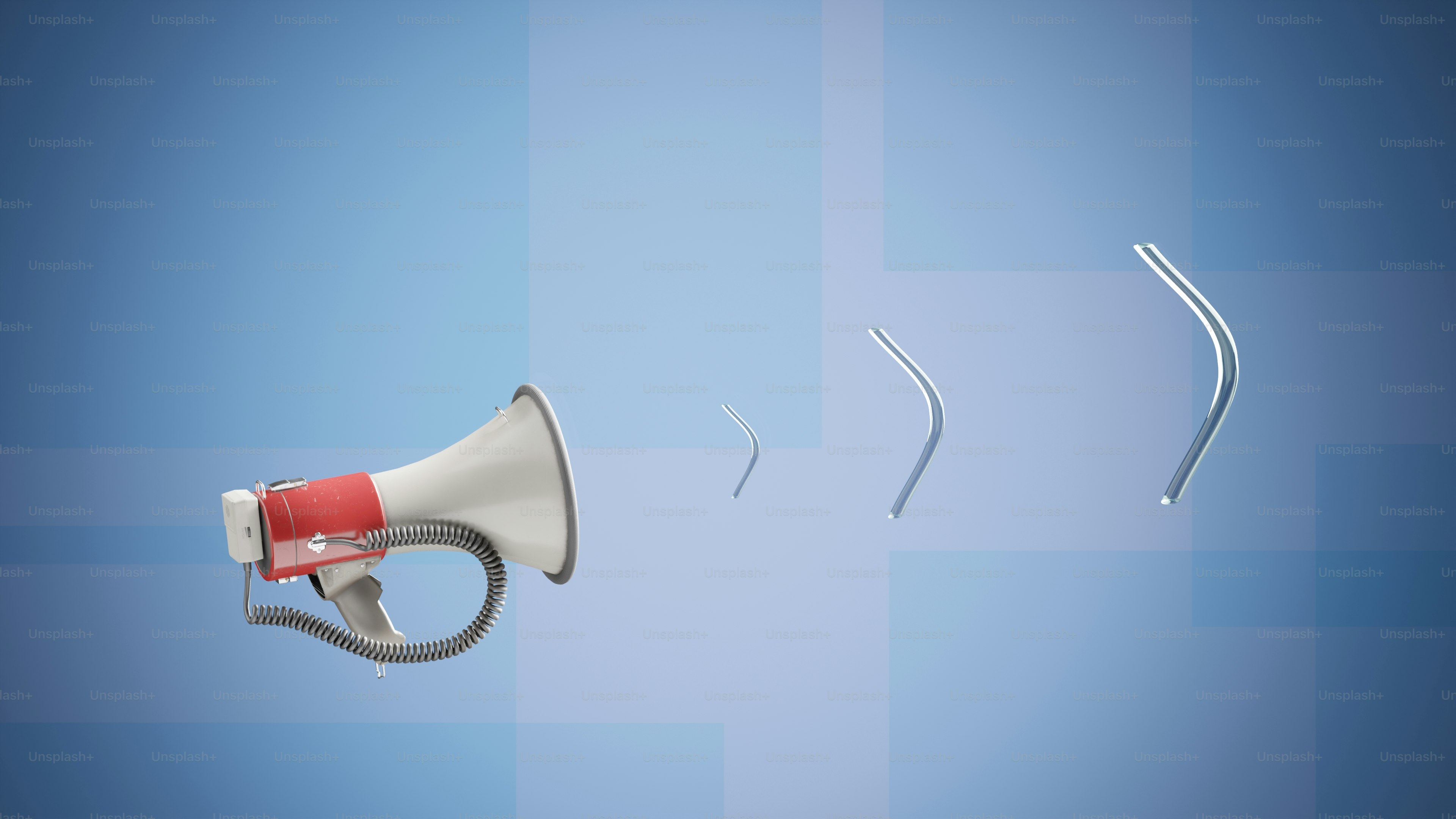 A red and white megaphone next to a blue background photo – Full hd ...