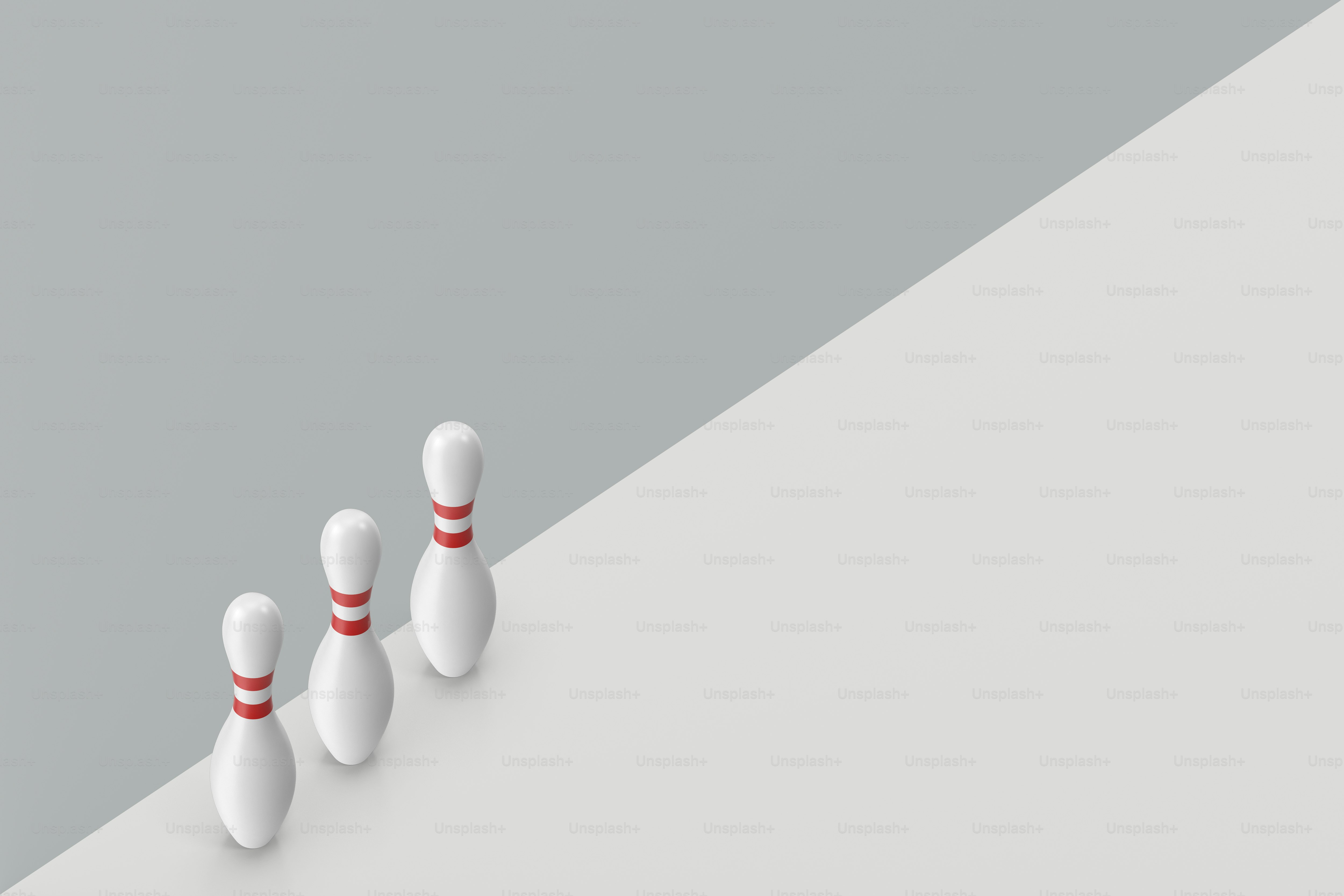 Three bowling pins lined up in a row photo – Full hd wallpaper Image on ...