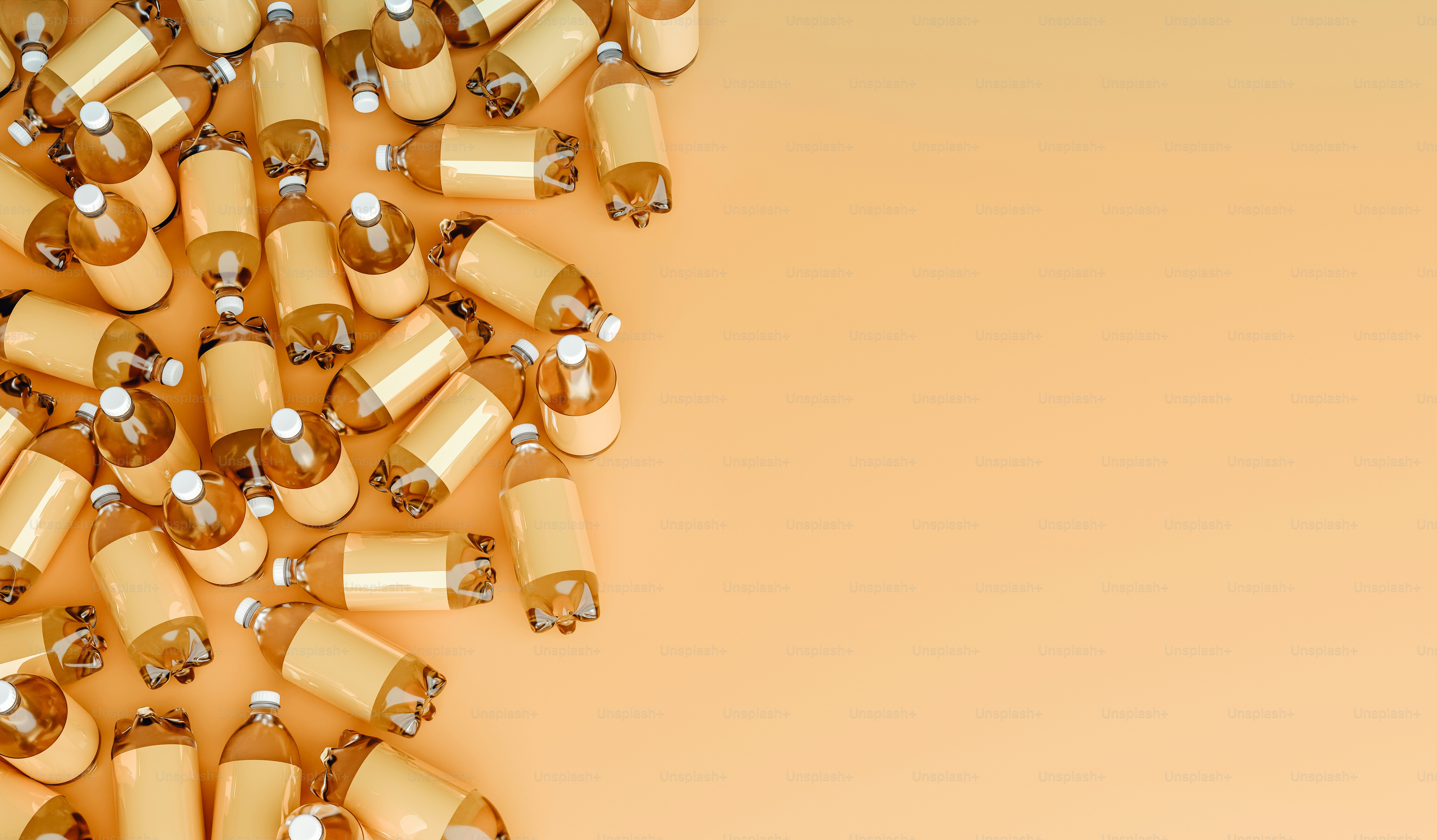 A bunch of small gold bells on a yellow background photo – Digital ...