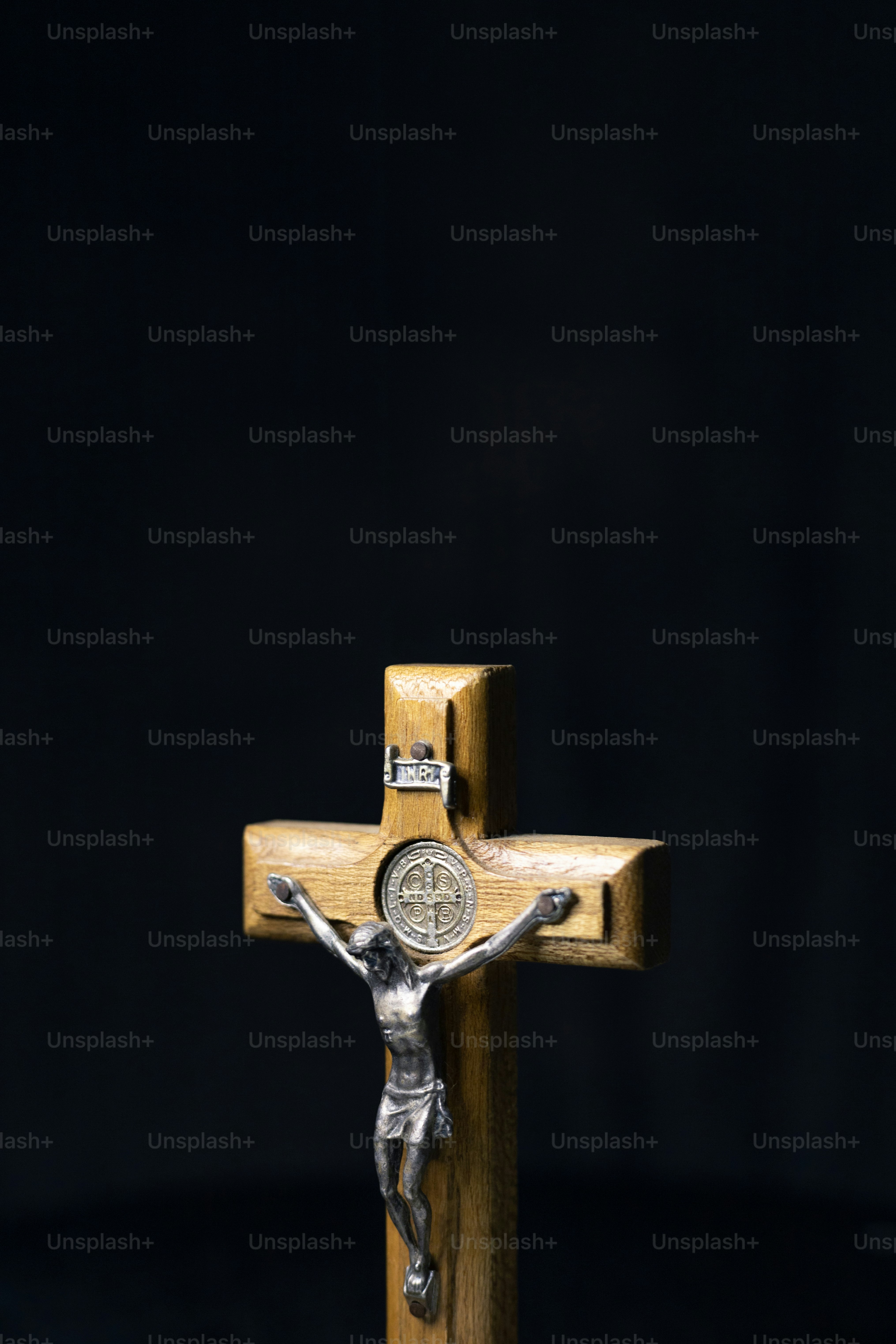 A cross with a crucifix in the middle of it photo – Religion Image on ...