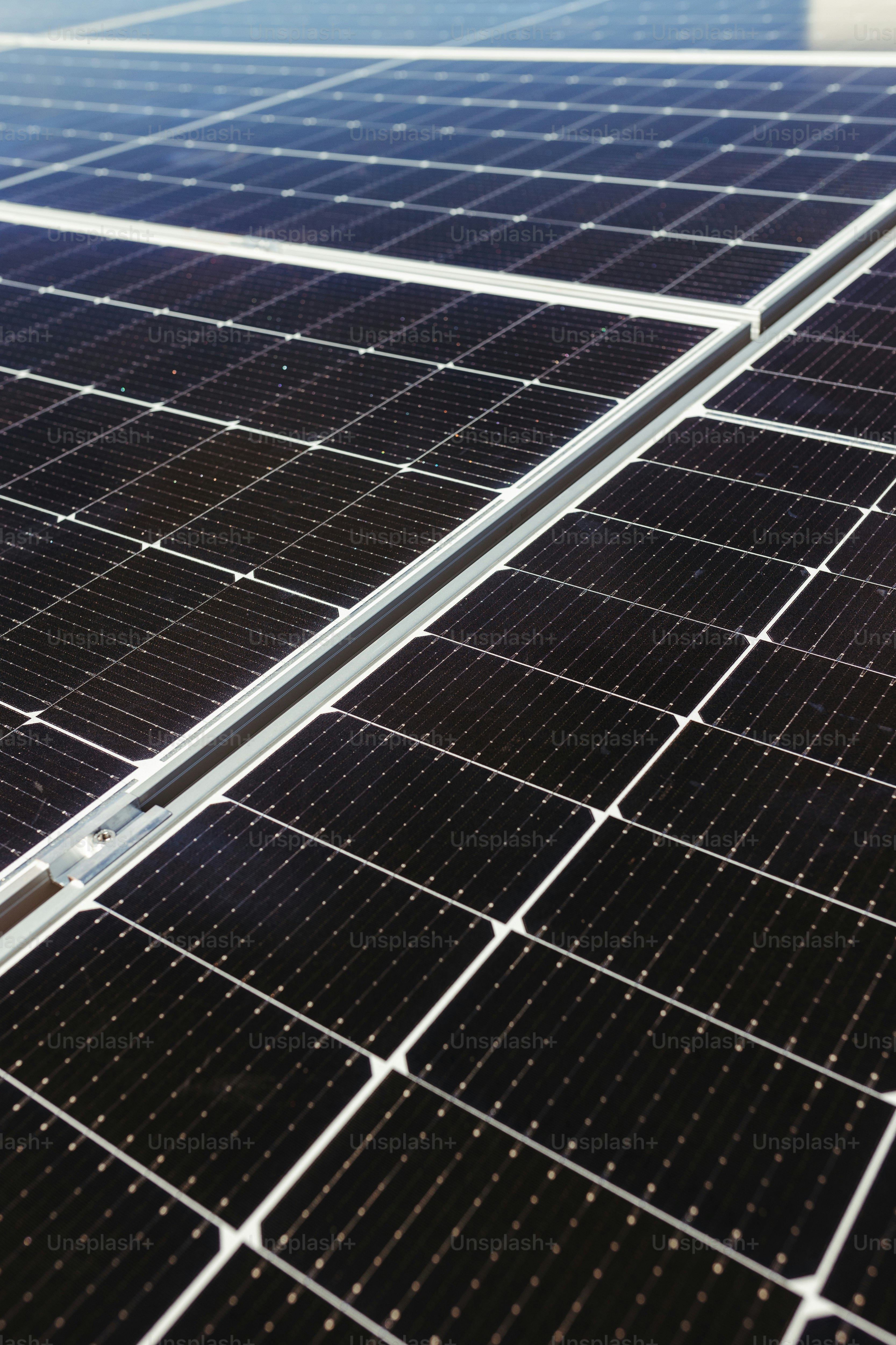 A close up of a row of solar panels photo – Renewables Image on Unsplash
