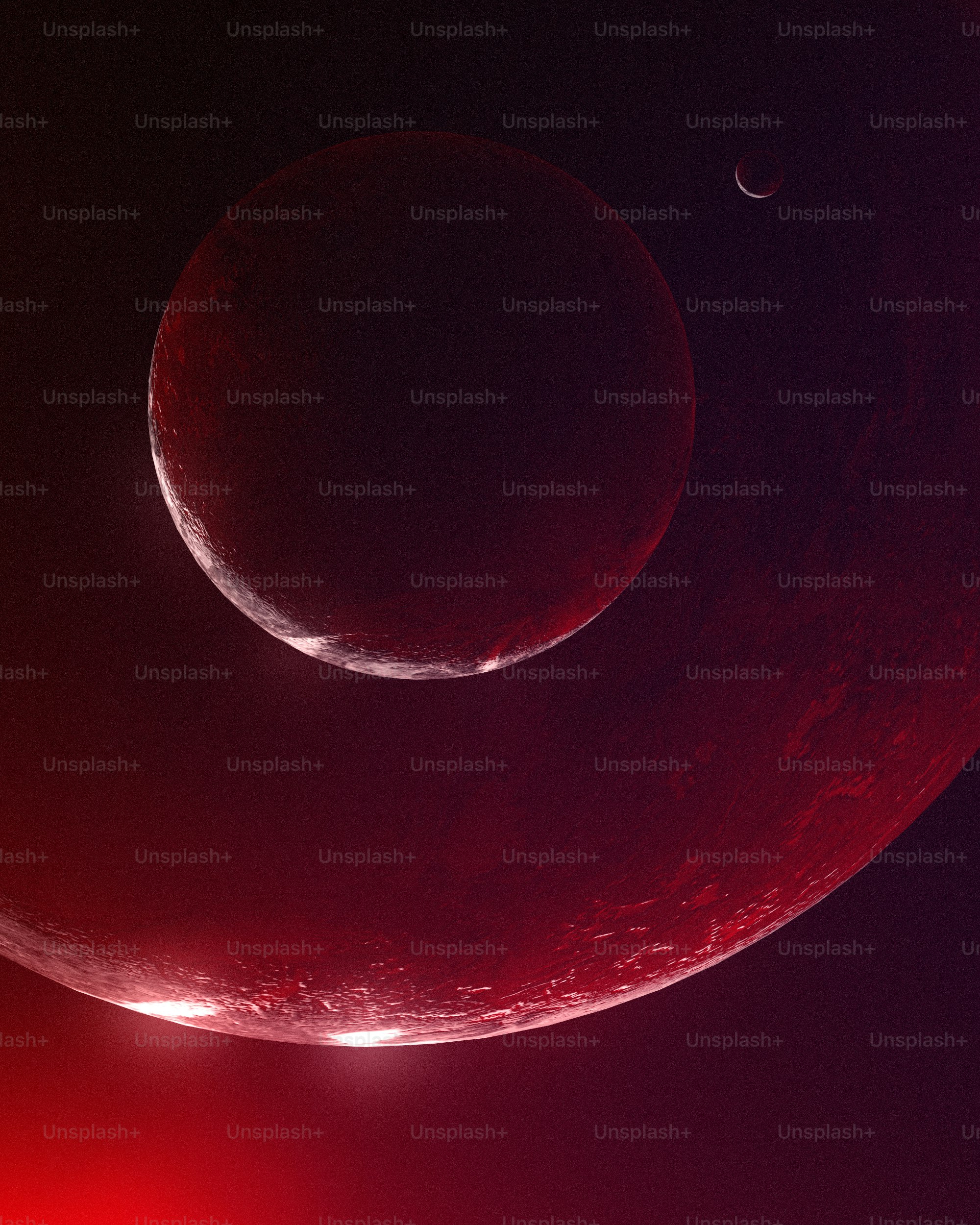 Un par de planetas se muestran en el cielo foto – Imagen de Espacio en ...