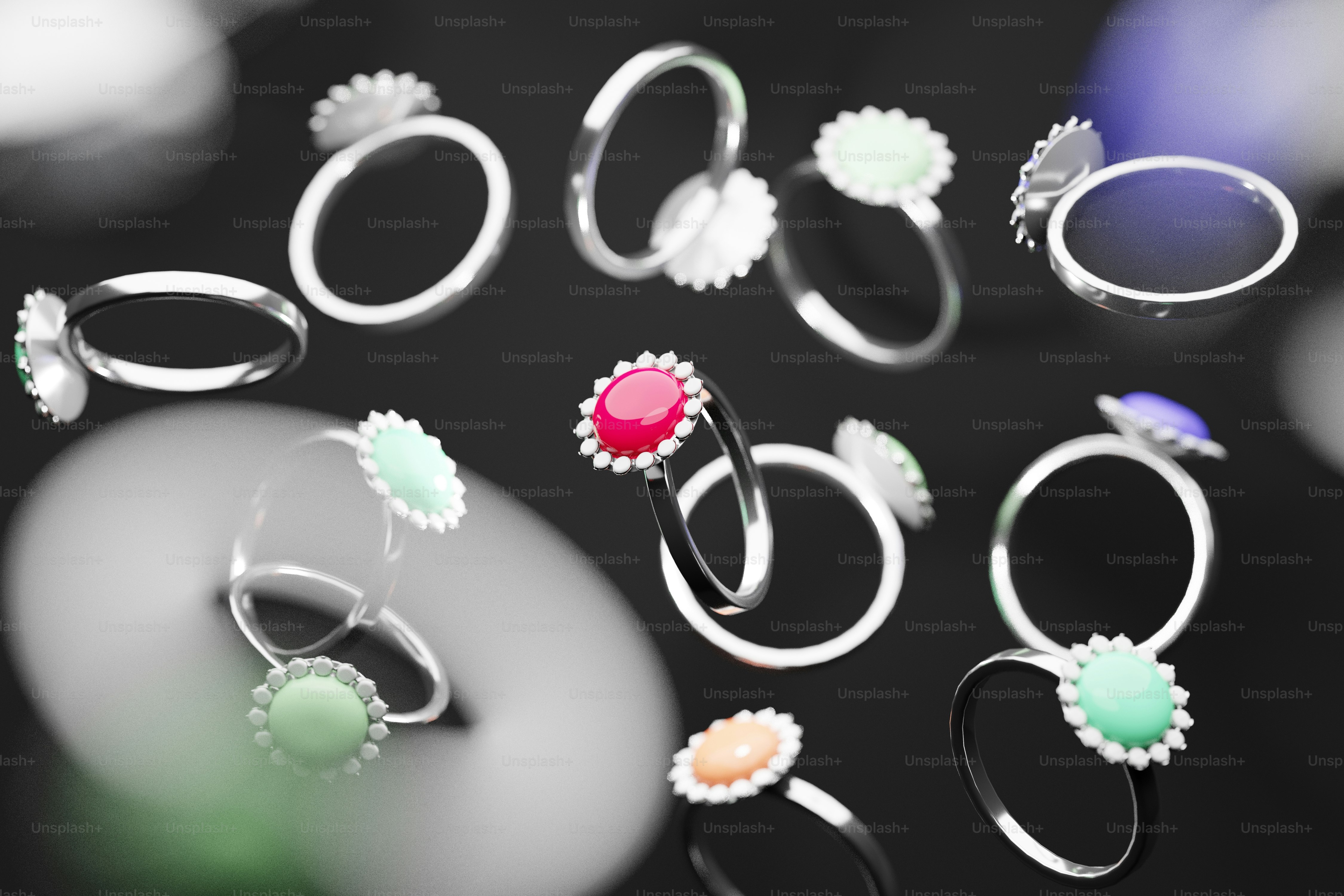 A group of rings sitting on top of a table photo – Ring Image on Unsplash