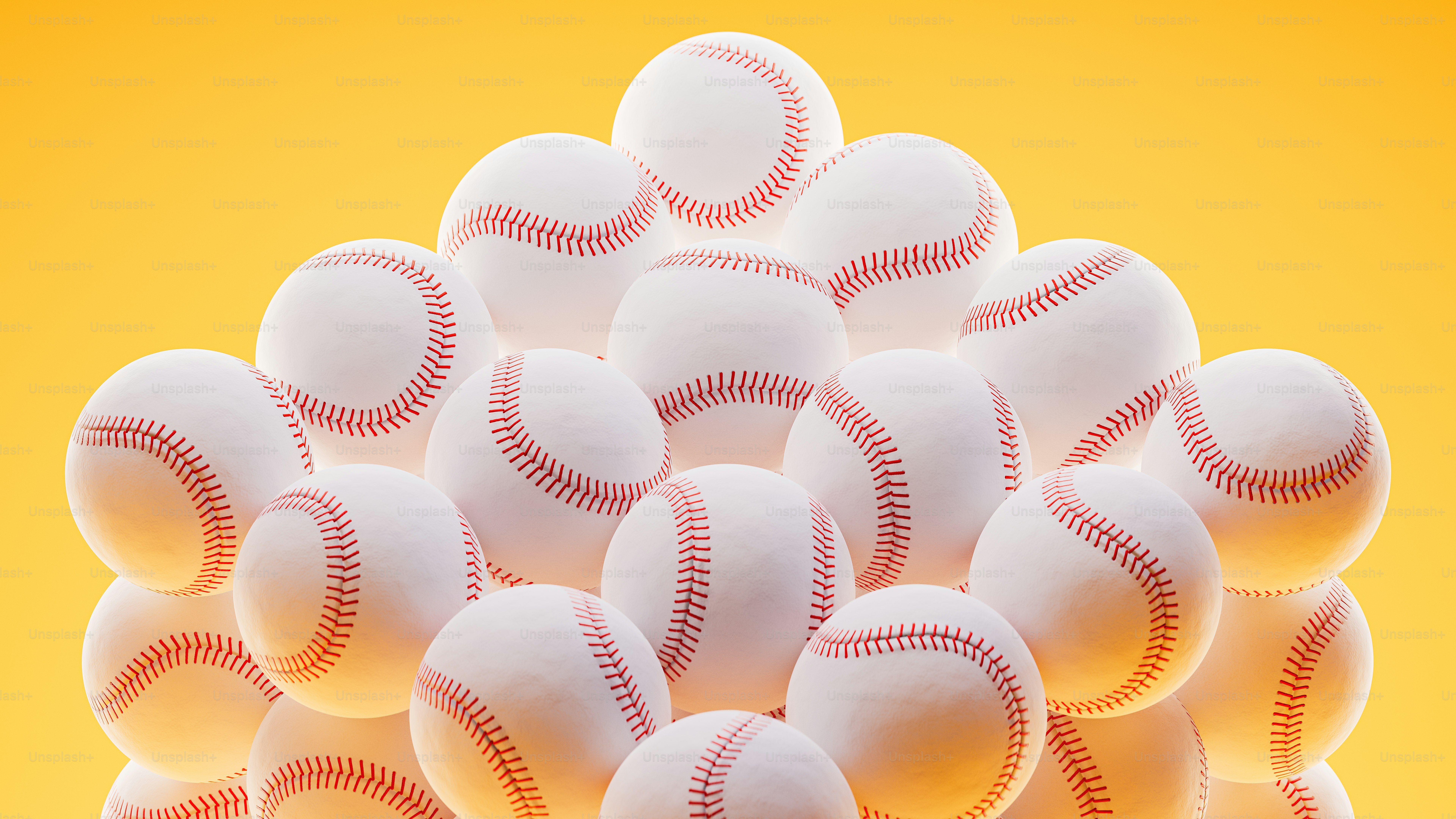 A pile of baseballs sitting on top of each other photo – Baseball Image ...