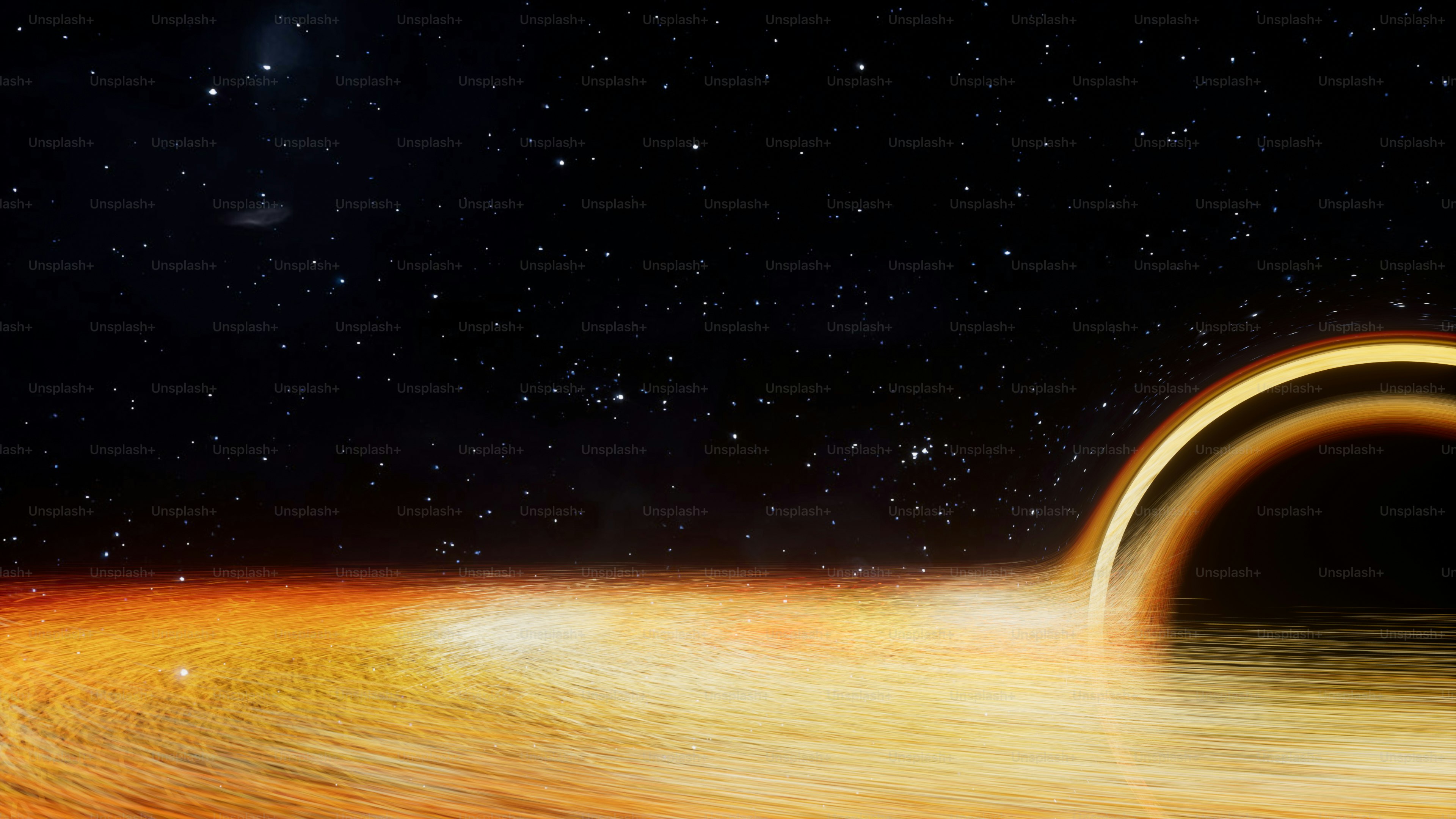 An artist's impression of a black hole in space photo – Screensaver ...