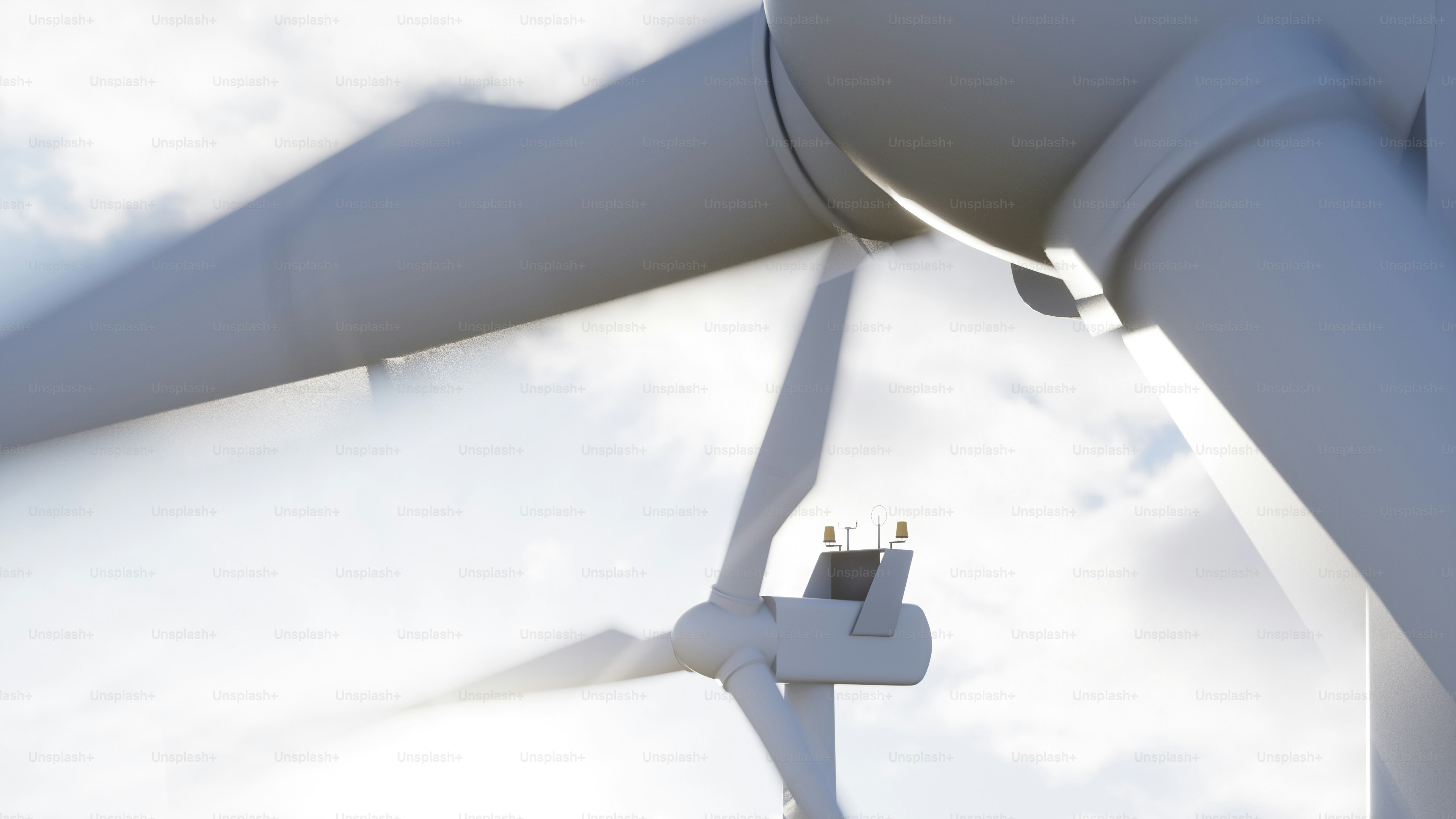 Gros plan d’une éolienne avec un arrière-plan du ciel photo – Image de ...