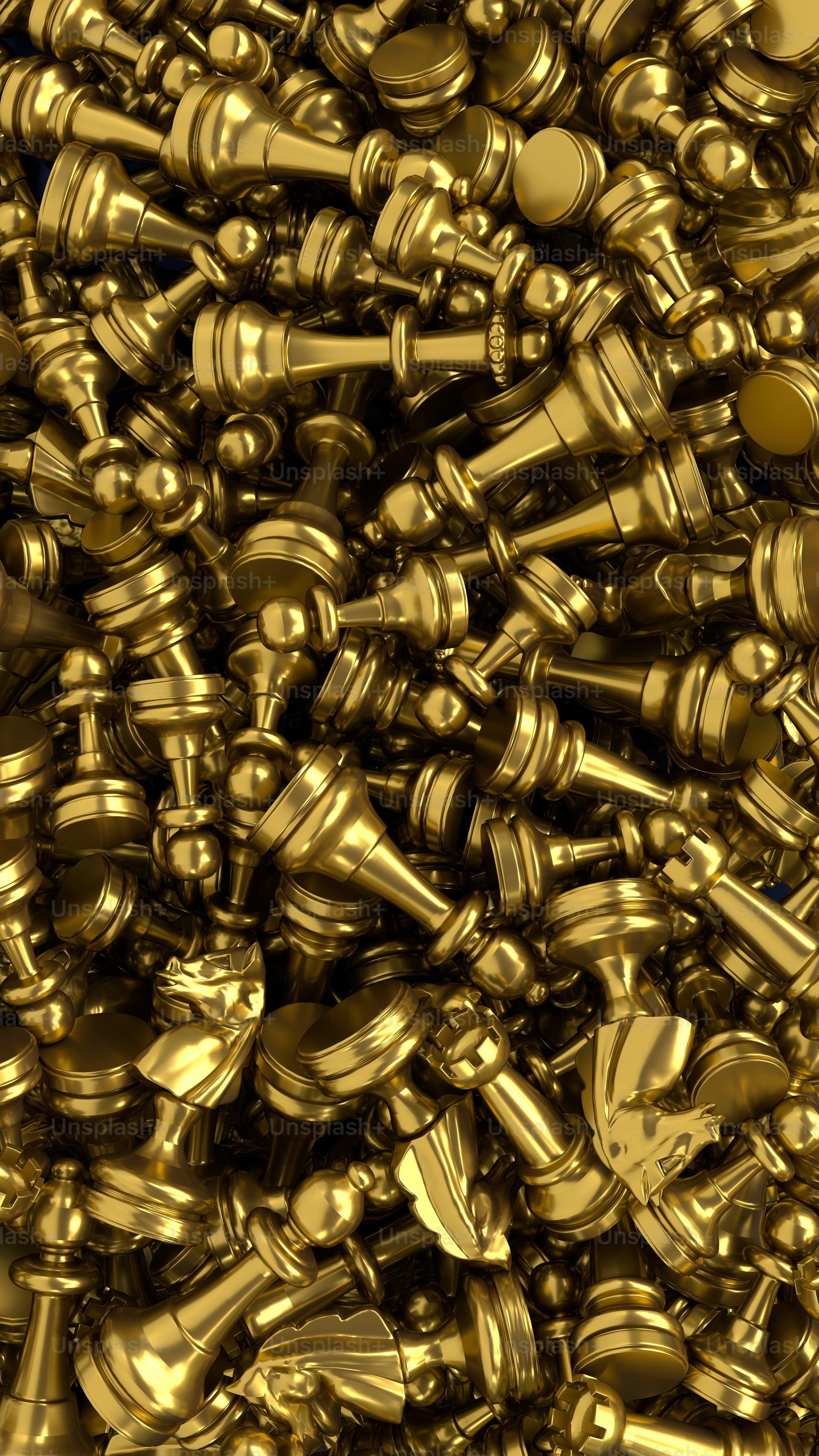 A large pile of gold colored metal objects photo – Render Image on Unsplash