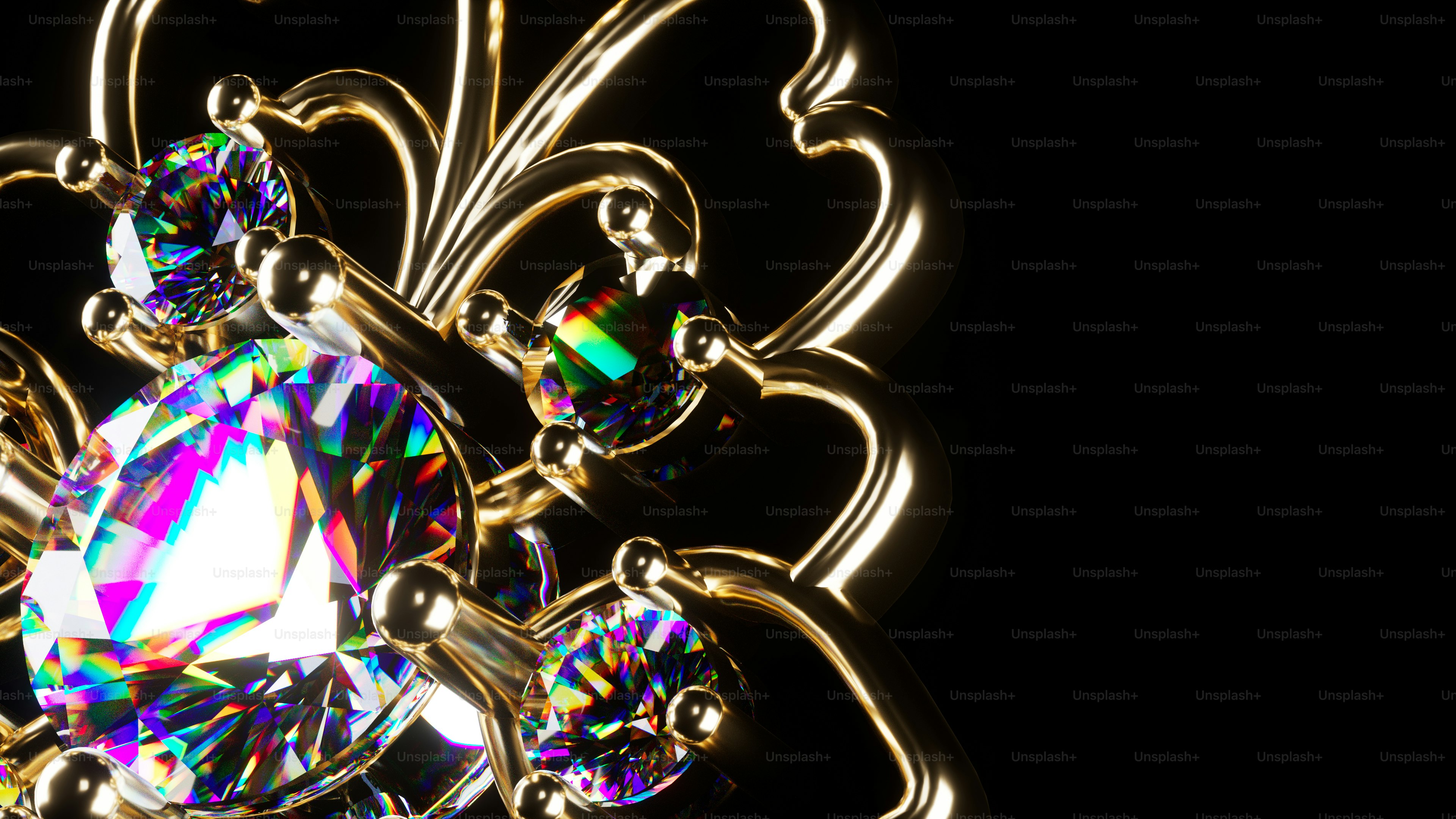 A close up of a diamond on a black background photo – Diamond Image on ...