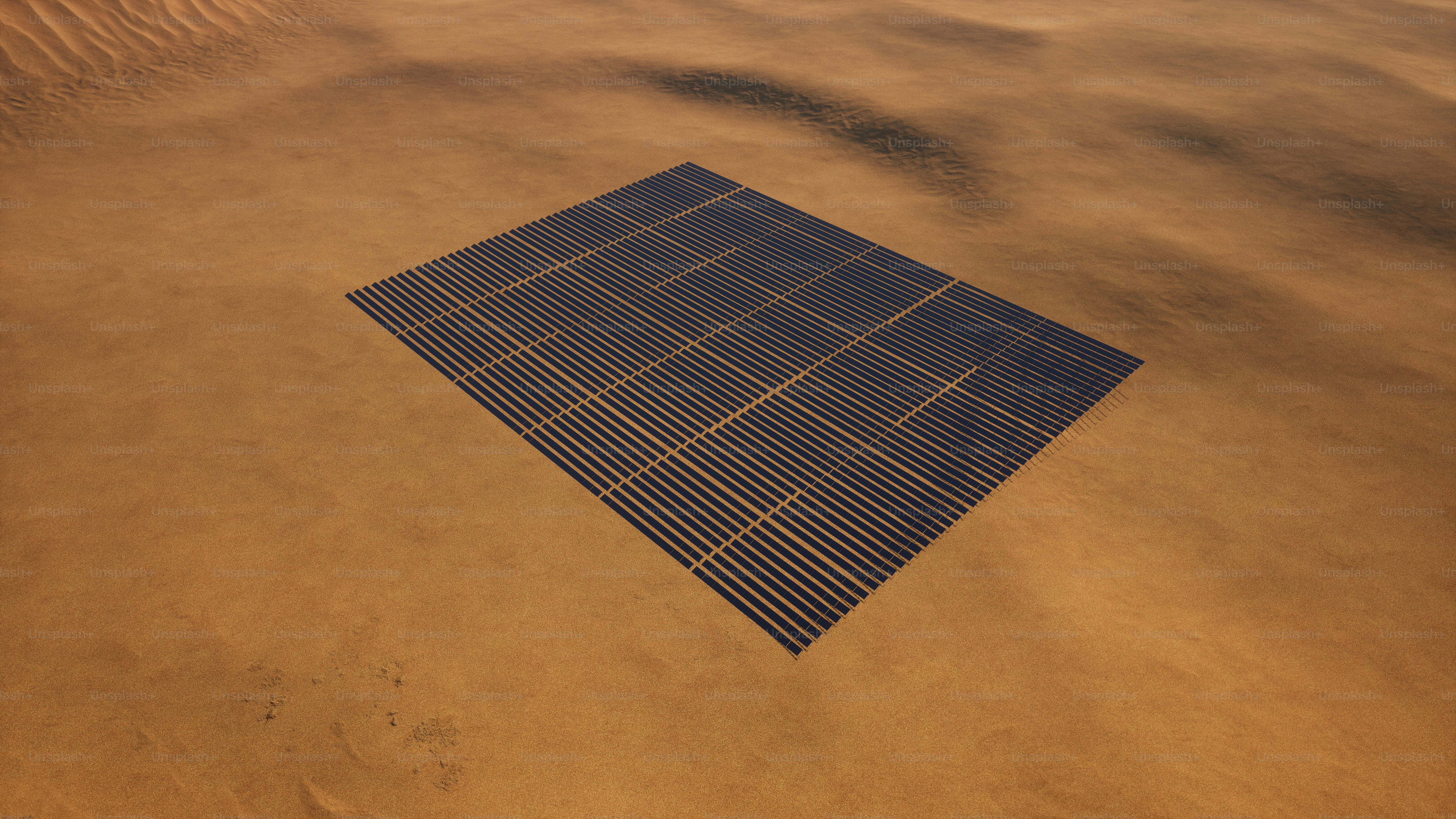 A large solar panel in the middle of a desert photo – Solar Image on ...
