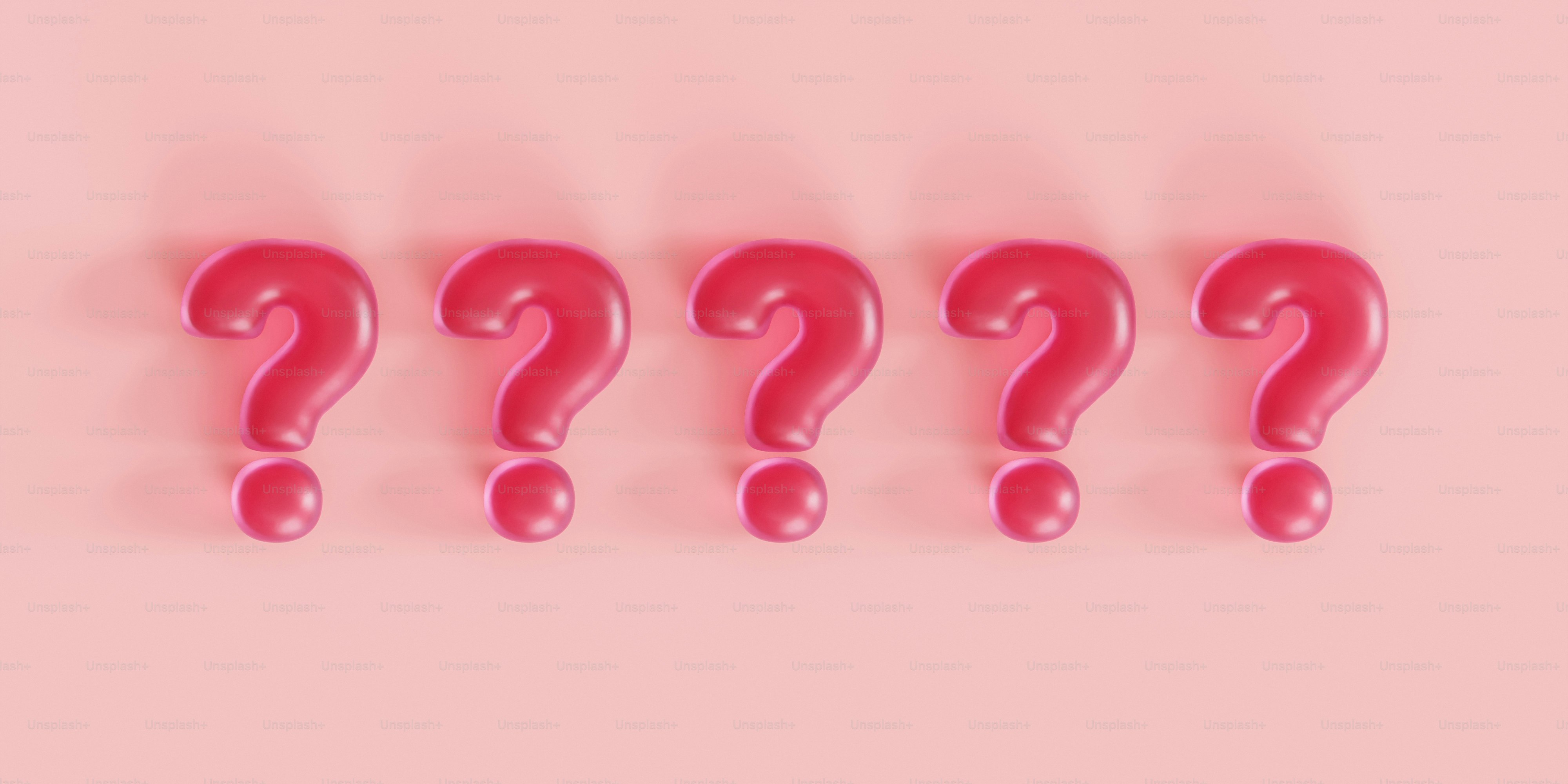 A Pink Question Mark