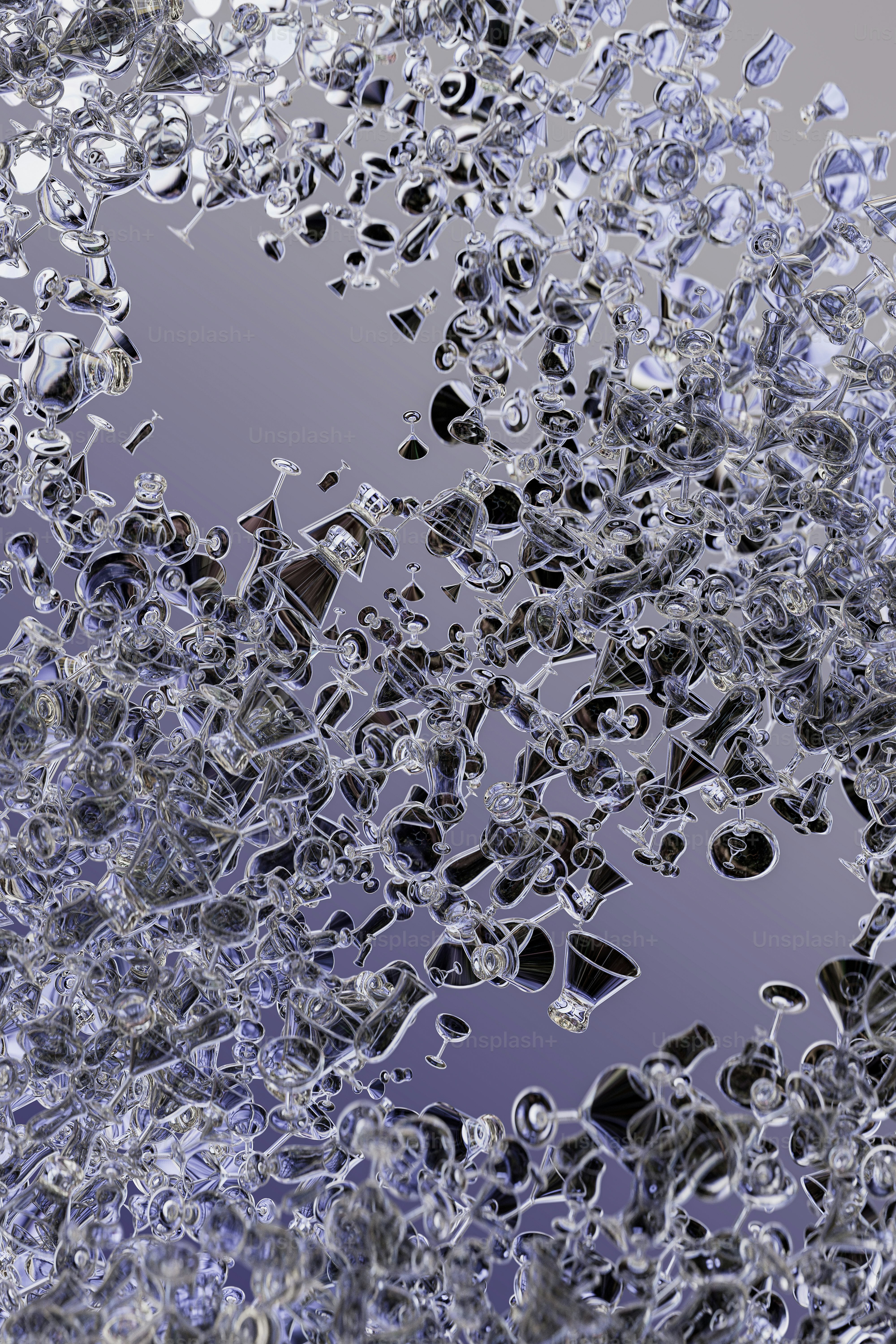 A bunch of shiny objects floating in the air photo – Background Image ...